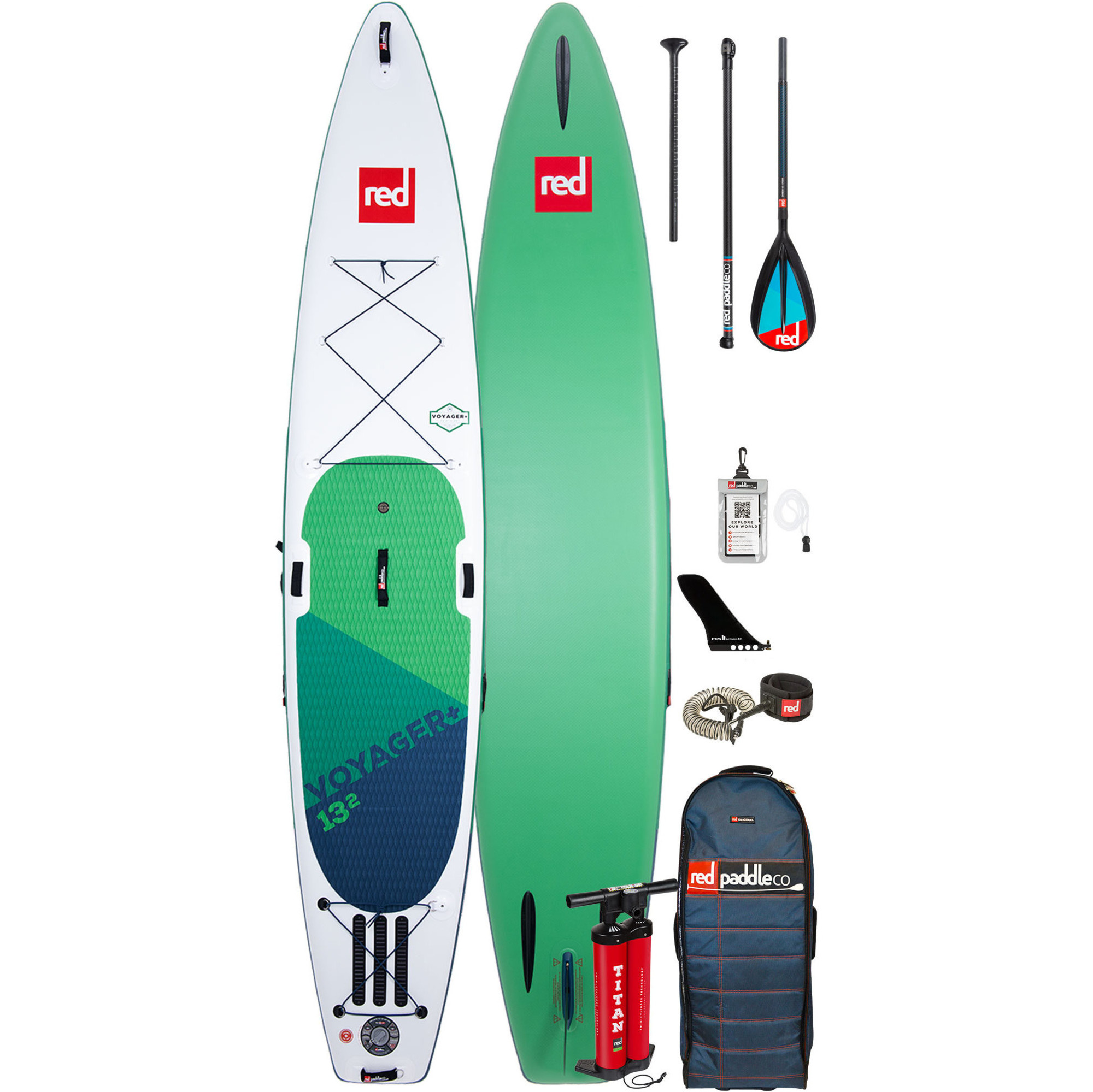 Red Paddle Co Voyager Plus 13'2 Inflatable Stand Up Paddle Board ...
