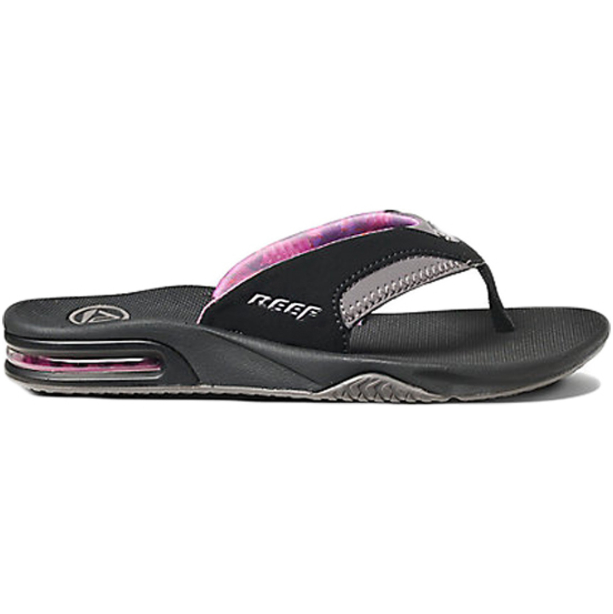 2024 Reef Womens Fanning Bottle Opener Flip Flops BLACK GREY R01626 ...