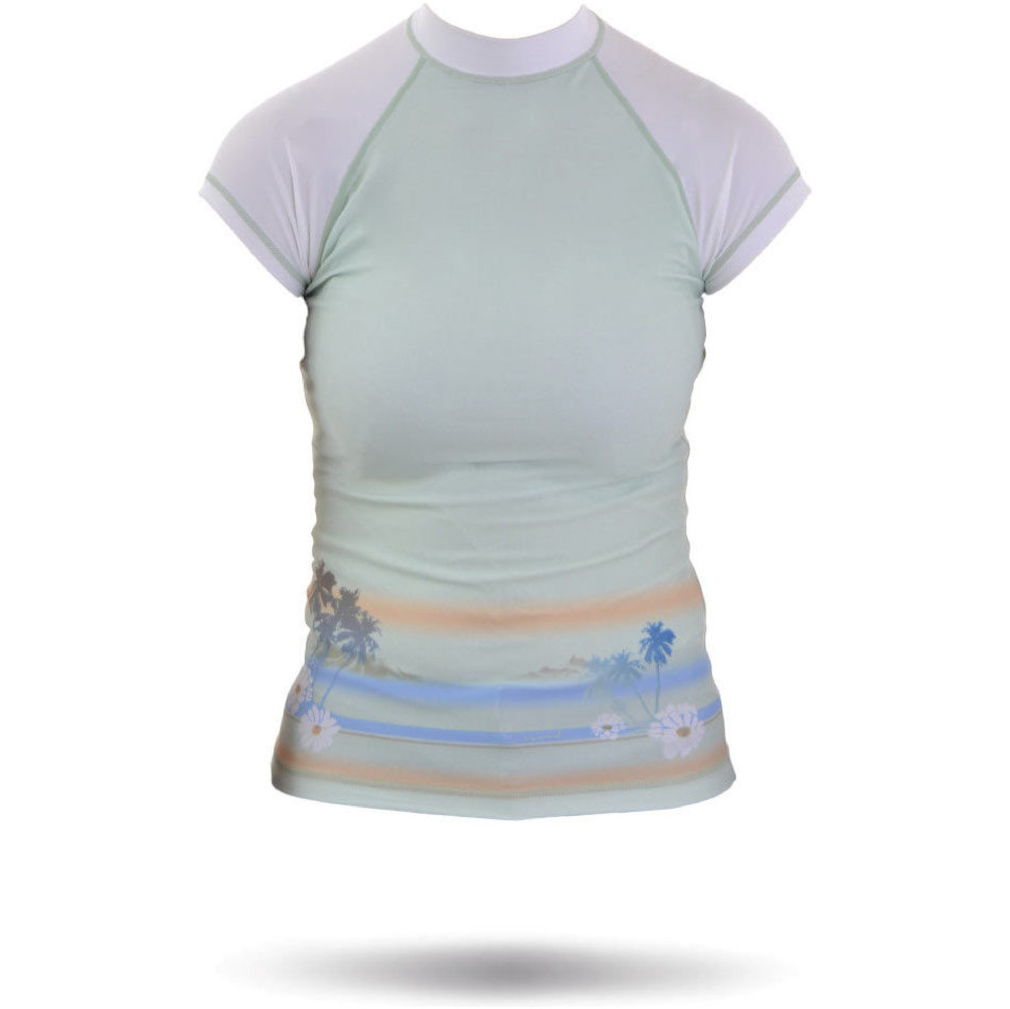 Rip Curl Core Bali Rash Vest in Green / White W7305W - Wetsuits - Rash ...