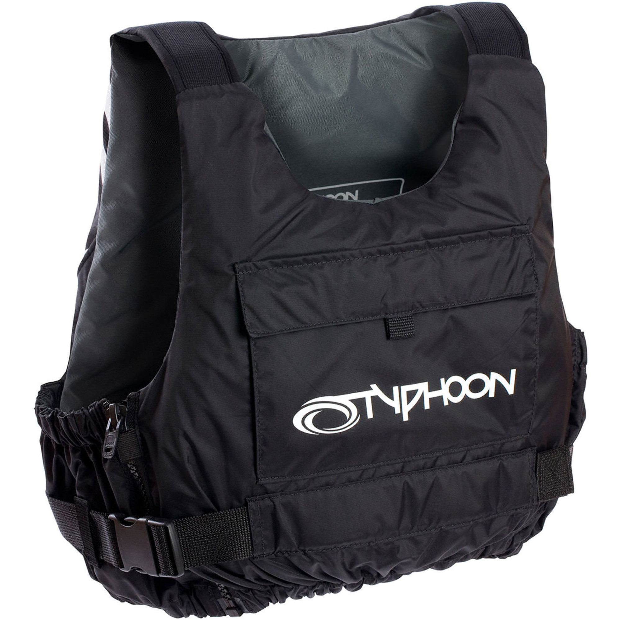 2019 Typhoon Yalu Side Zip 50N Buoyancy Aid Black / Silver 410601 ...