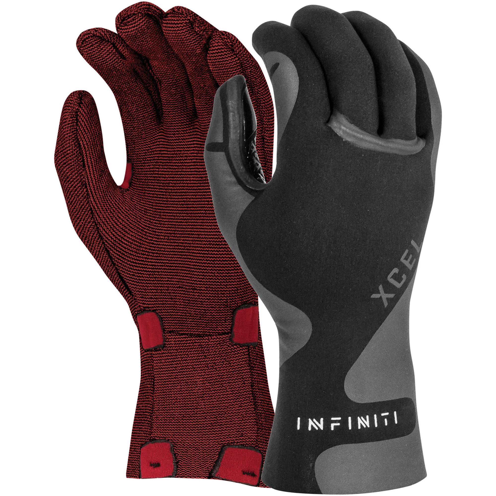 2021 Xcel Infiniti 1 5mm 5 Finger Neoprene Gloves AN193817 - Black ...