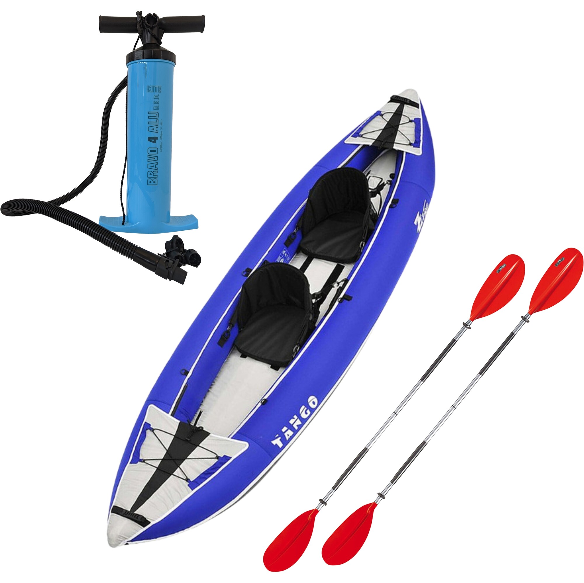 2025 Z-Pro Tango 200 1-2 Man Inflatable Kayak Paddle & Pump Package ...