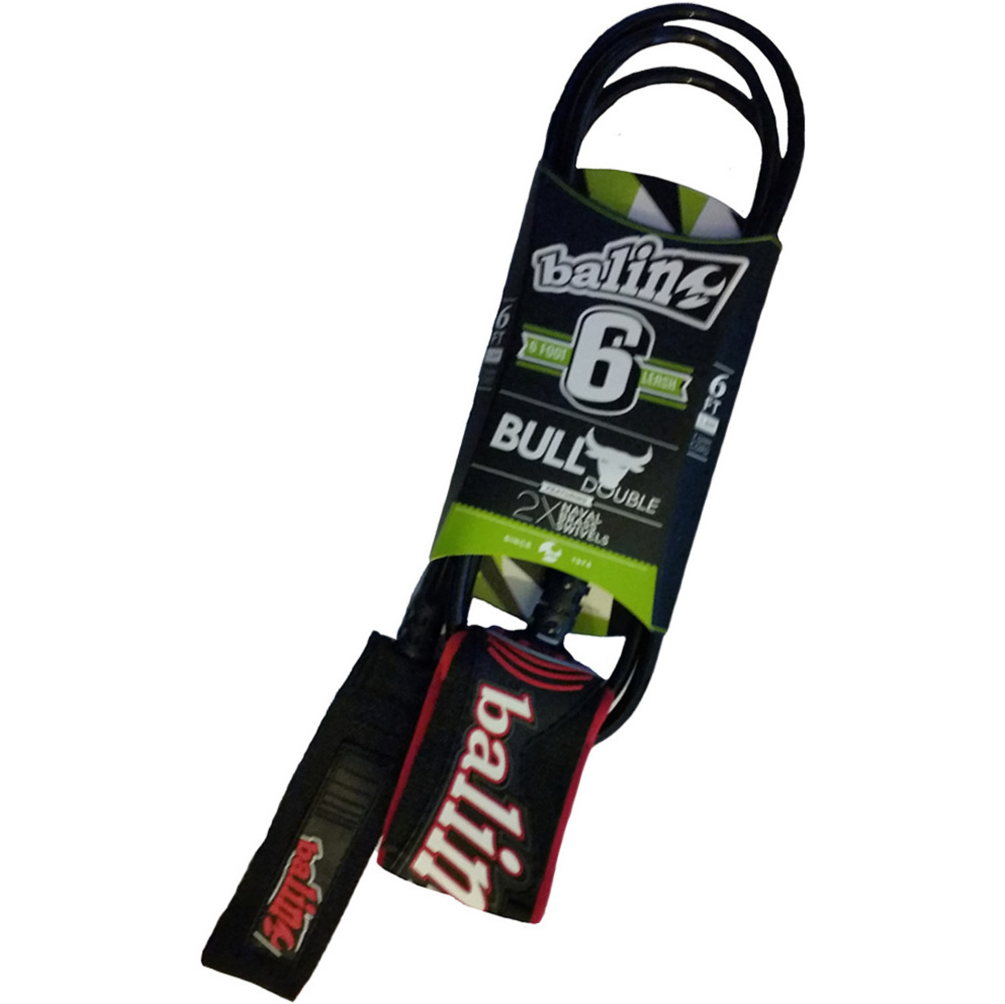 Balin Bull Series 7mm Double Swivel Leash Black / Red - 6ft ...