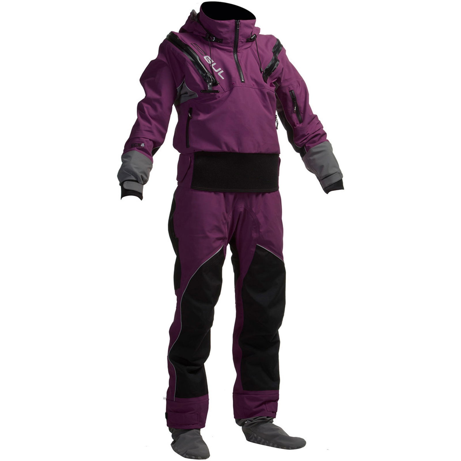 Gul Taw Womens Kayaking Multisport Drysuit with Drop Seat Plum / Grey ...