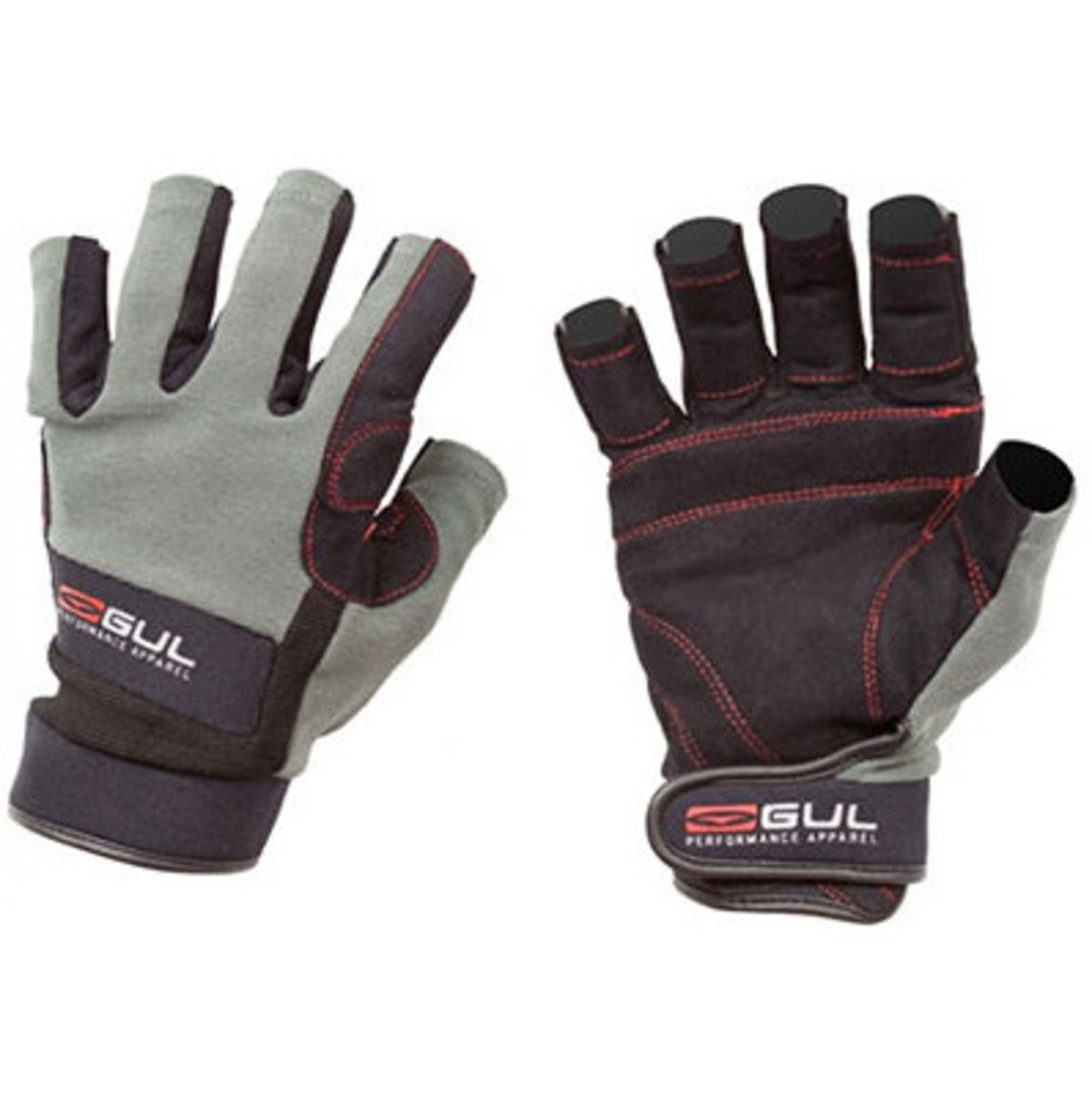 Gul Summer Short Finger Sailing Glove Black / Charcoal GL1243 - Sailing ...