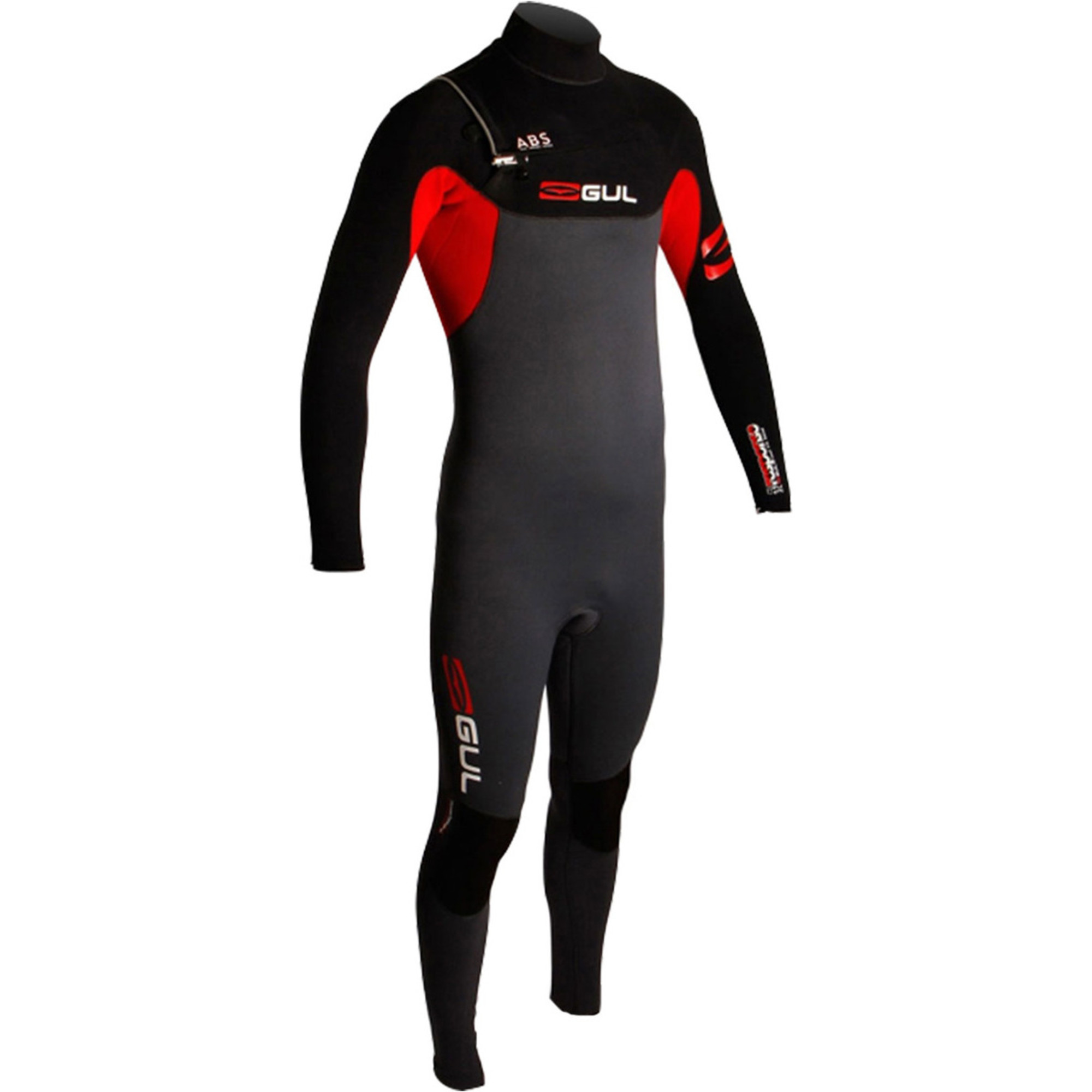 Gul Response 3/2mm GBS CHEST ZIP Wetsuit in Graphite/Black RE1240 ...