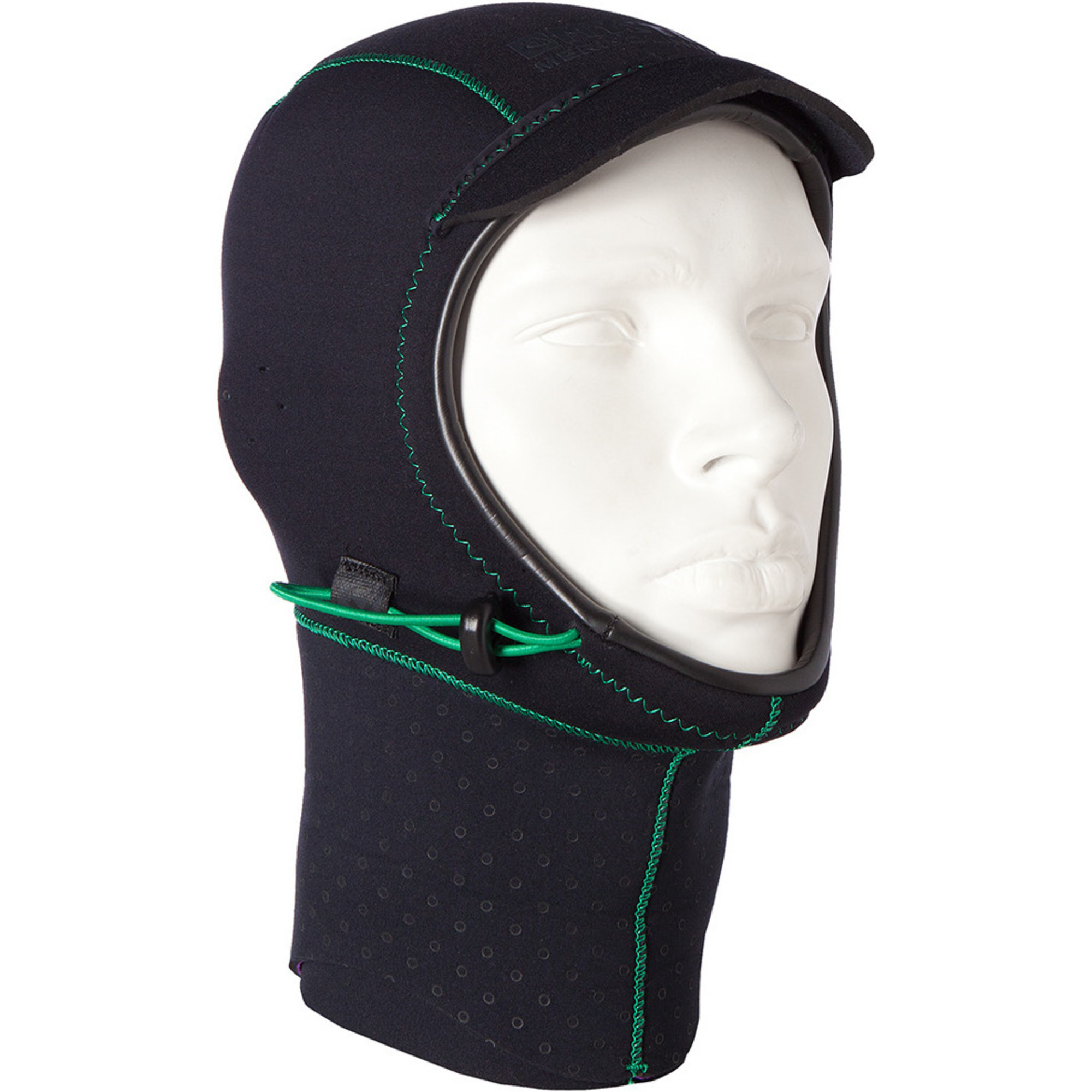 Mystic Merino Wool 1 5mm GBS Neoprene Hood Black / Green 150090 ...
