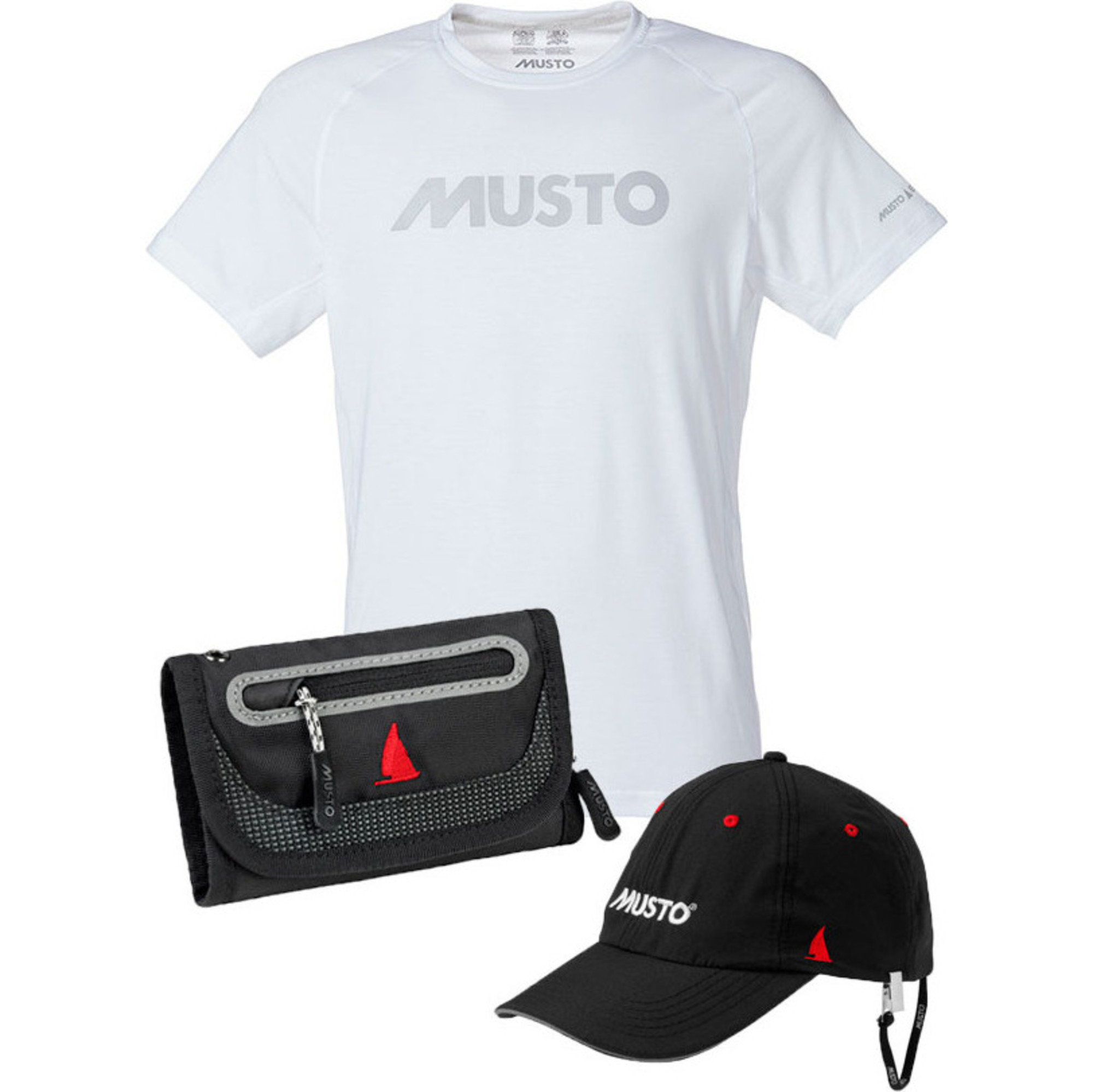 Musto Essential T-Shirt WHITE SE0304 & MUSTO CREW CAP BLACK AL1390 ...