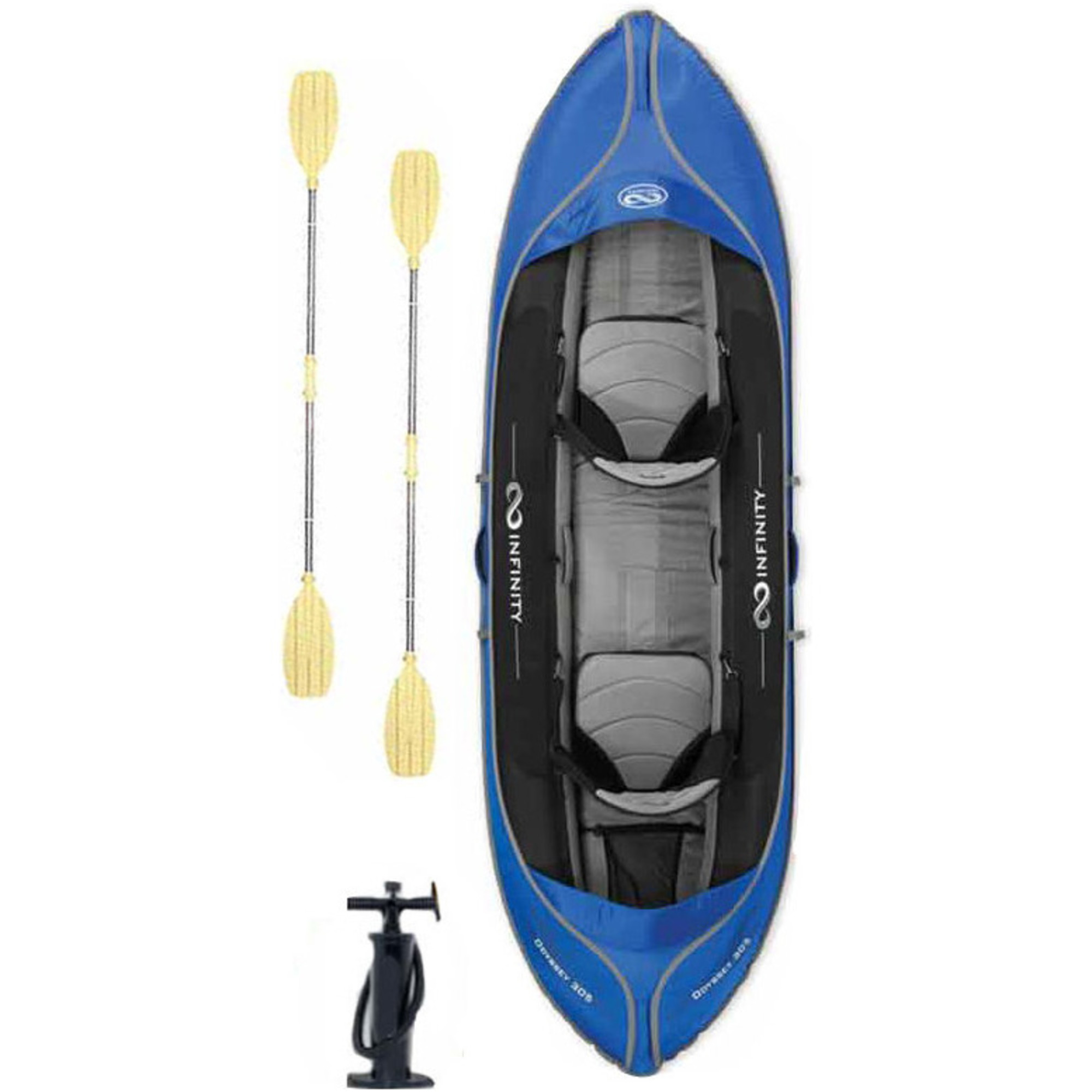 Palm Infinity Odyssey 295 Inflatable 2 Man Kayak Inc Pump & 2 Paddles ...