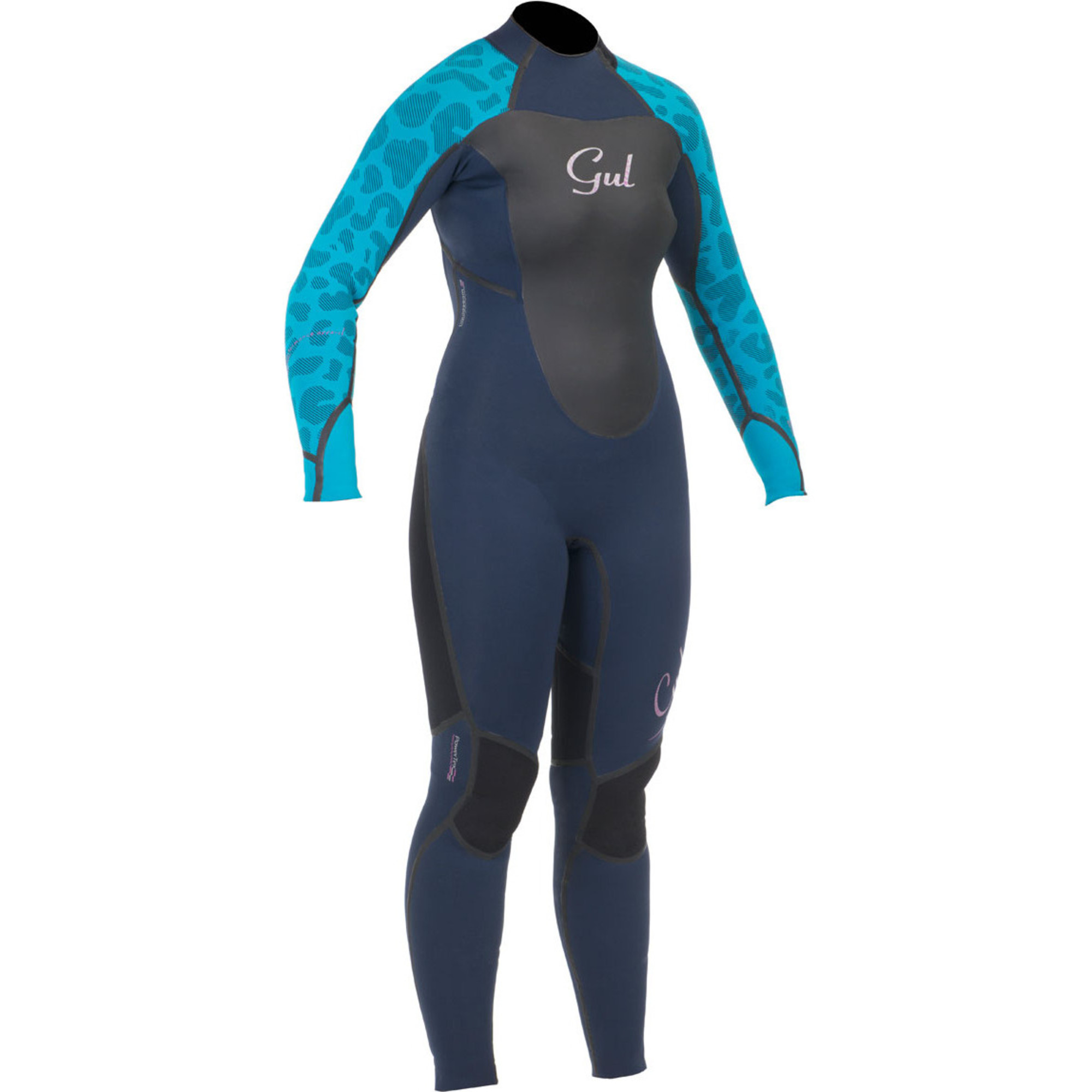 Gul Ladies Profile 3/2mm Back Zip Wetsuit in Blue / Turquoise PR1237 ...