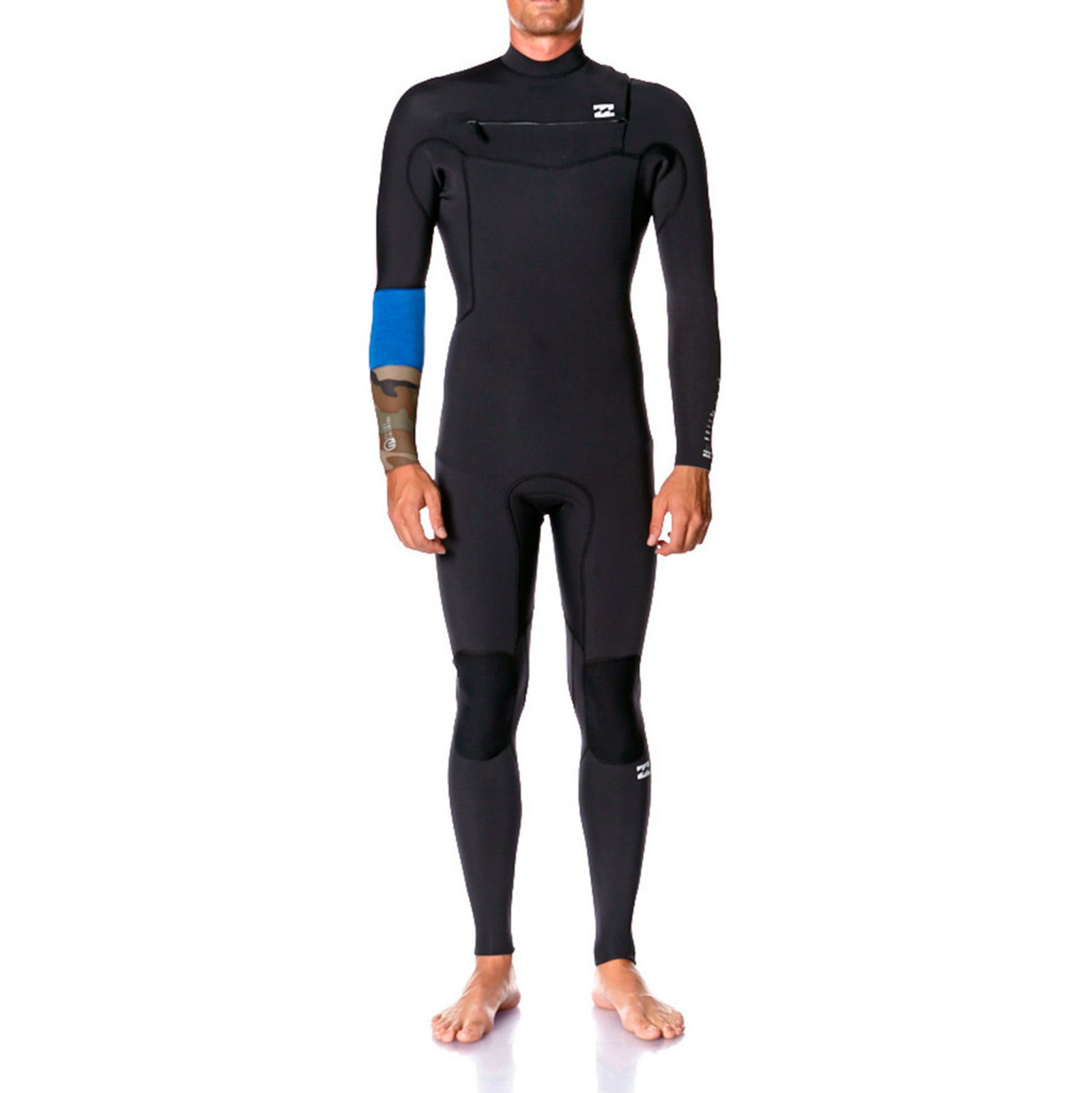 Billabong Revolution Chest Zip 5/4mm Wetsuit in Black/Royal/Camo Q45M05 ...