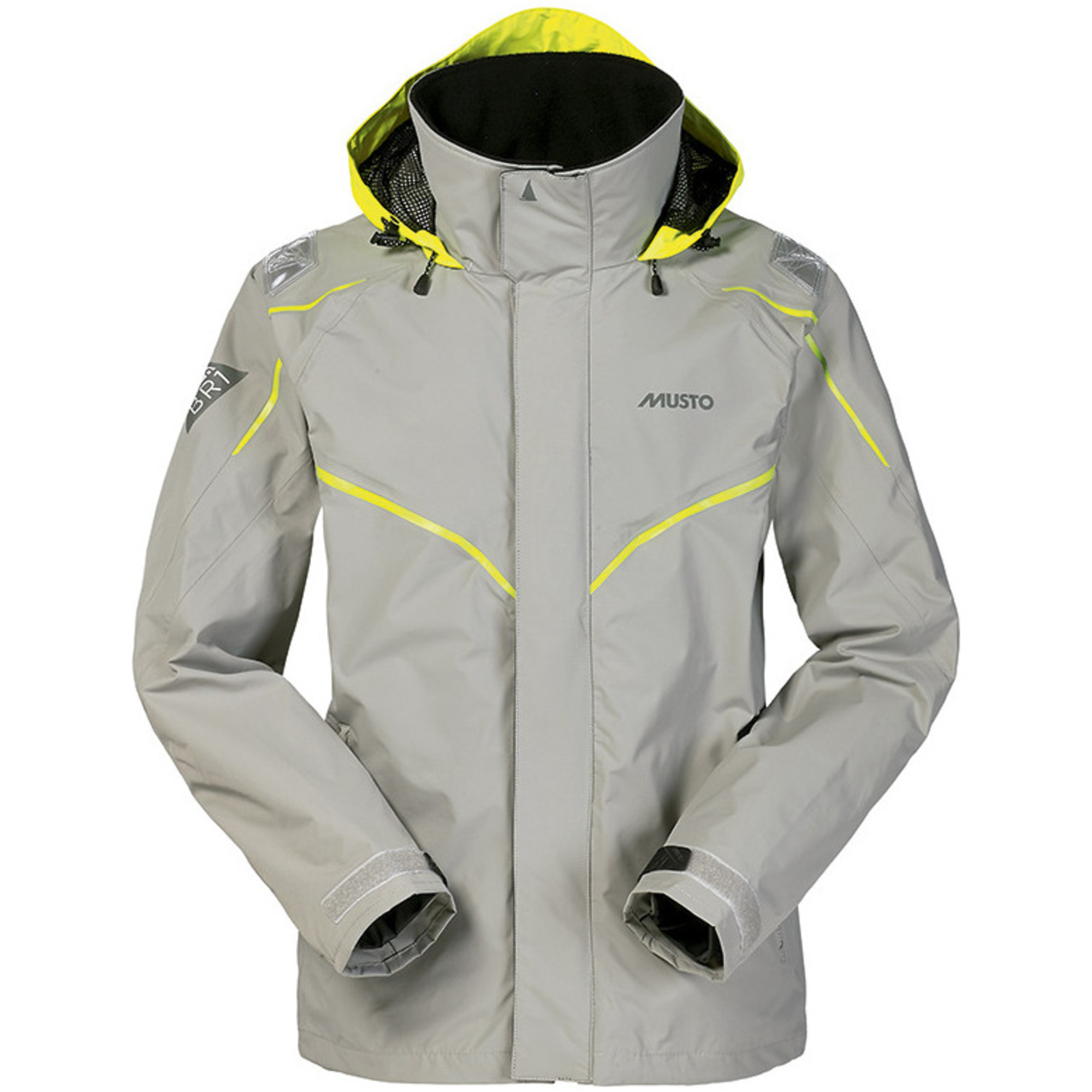 Musto BR1 Inshore Jacket in Steel / Fluro Yellow SB1227 - Sailing ...