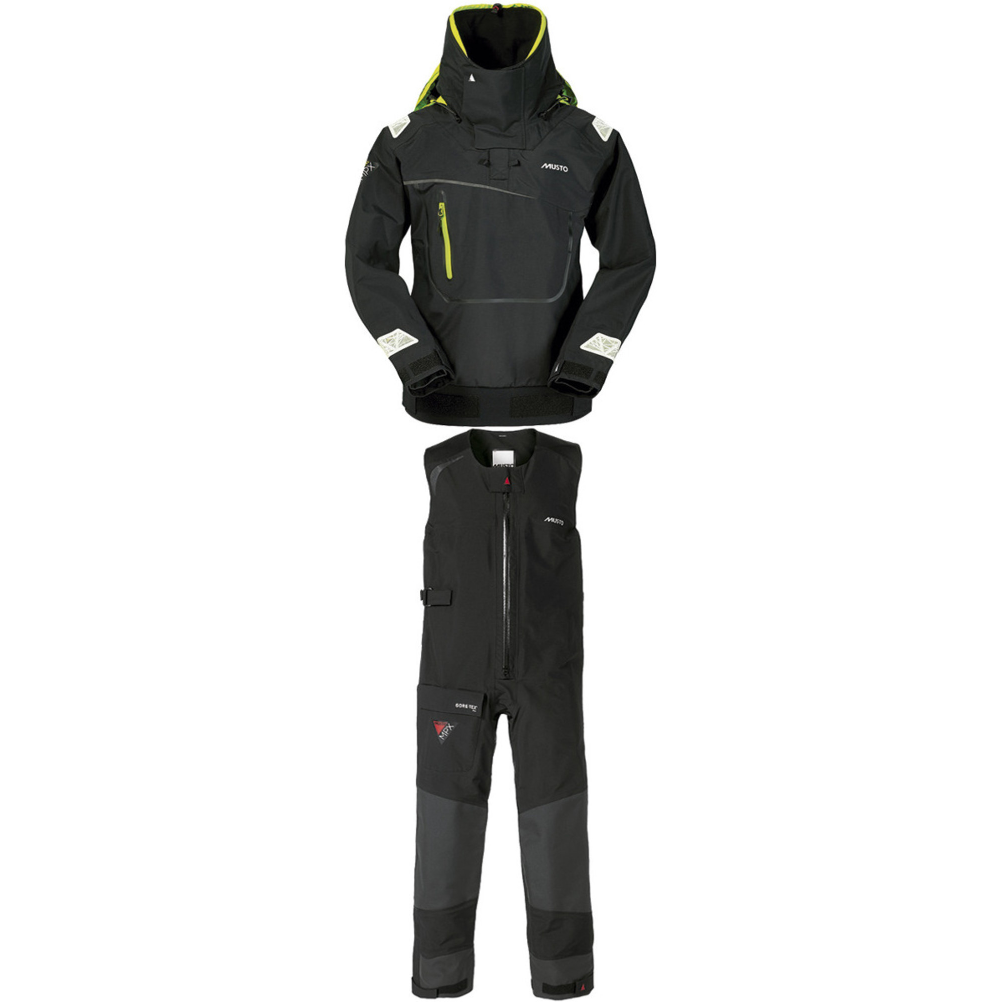Musto MPX Offshore Race Smock SM1464 & SALOPETTES SM0012 in Black ...