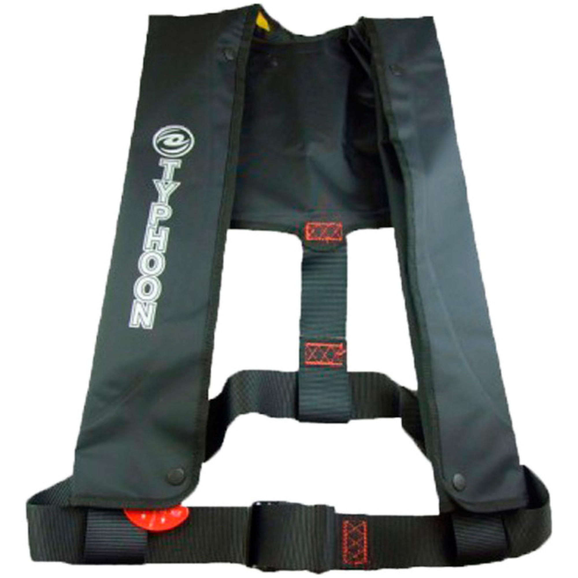 Typhoon 150N Edge Manual Life Jacket in BLACK - WAREHOUSE BARGAIN ...