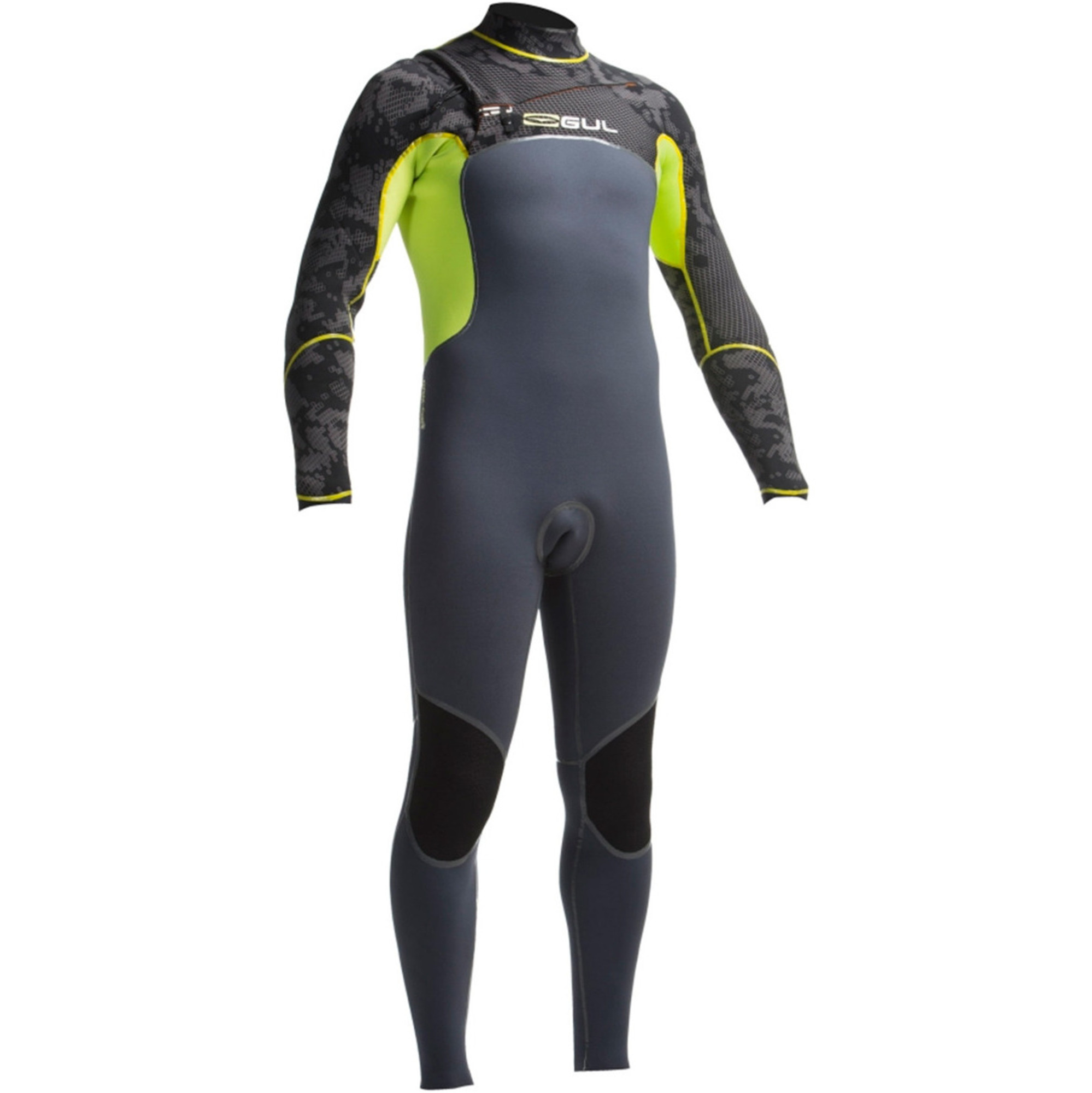 Gul Viper Venom 5/3mm Chest Zip Stitchless Wetsuit Graphite / Fluro ...
