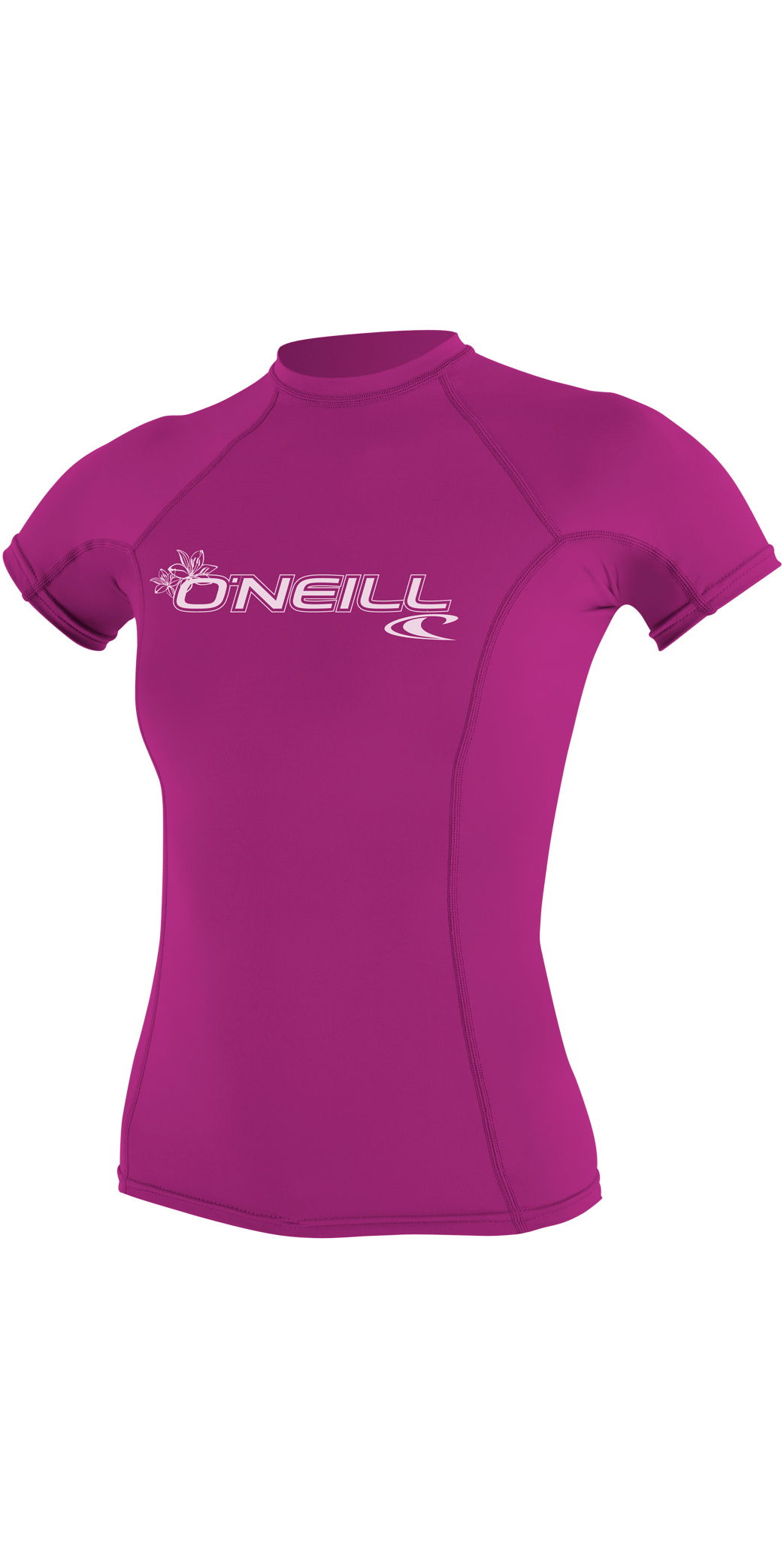 2025 O'Neill Womens Basic Skins Short Sleeve Crew Rash Vest 3548 - Fox ...