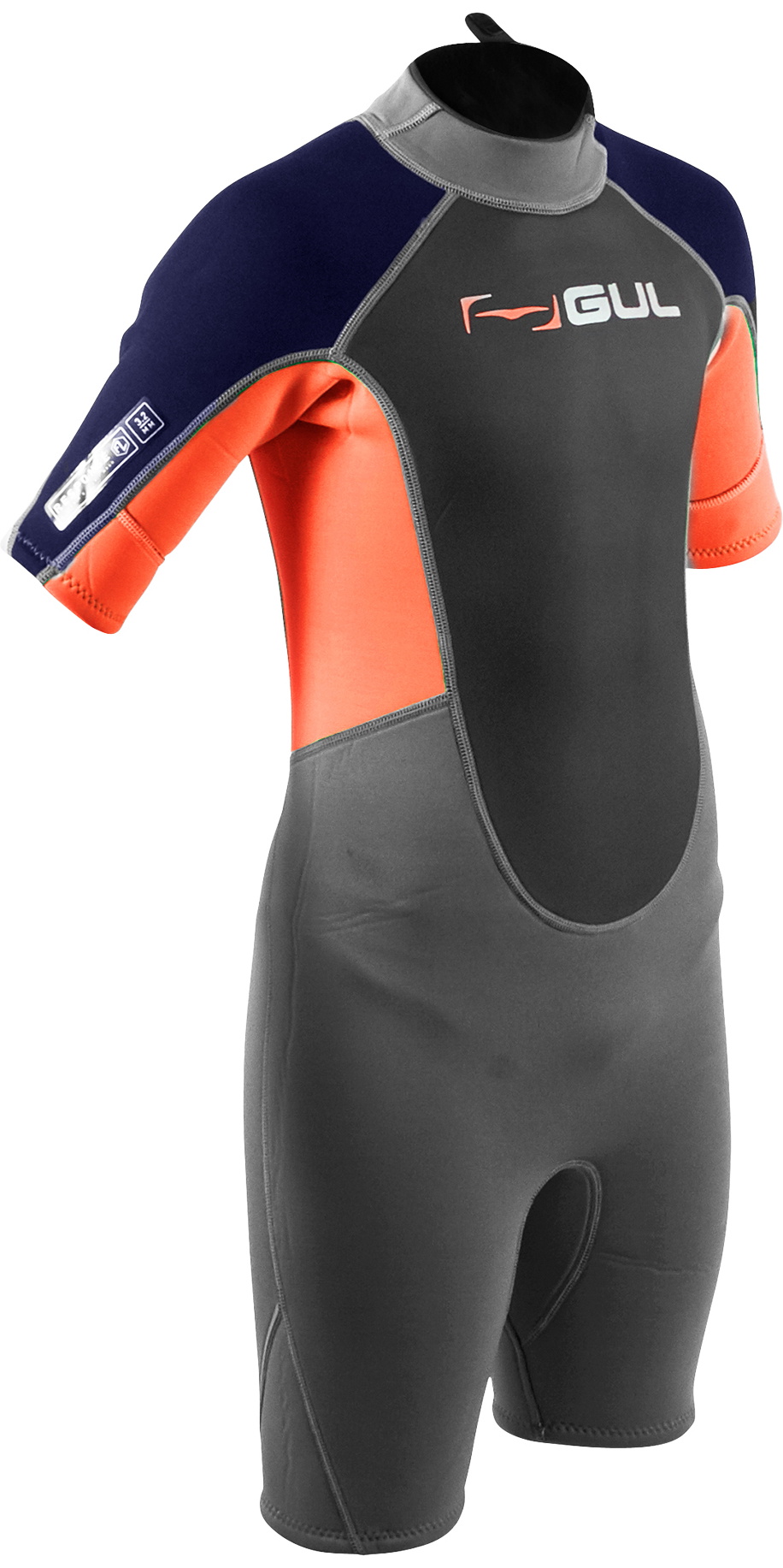 2020 GUL Junior Response 3/2mm Back Zip Shorty Wetsuit RE3322-B7 - Grey ...