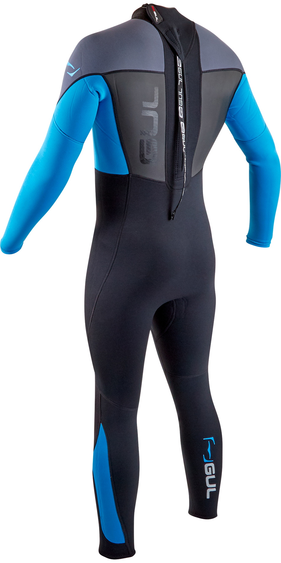 2020 GUL Mens Response 3/2mm Back Zip Wetsuit RE1321-B7 - Black / Blue ...
