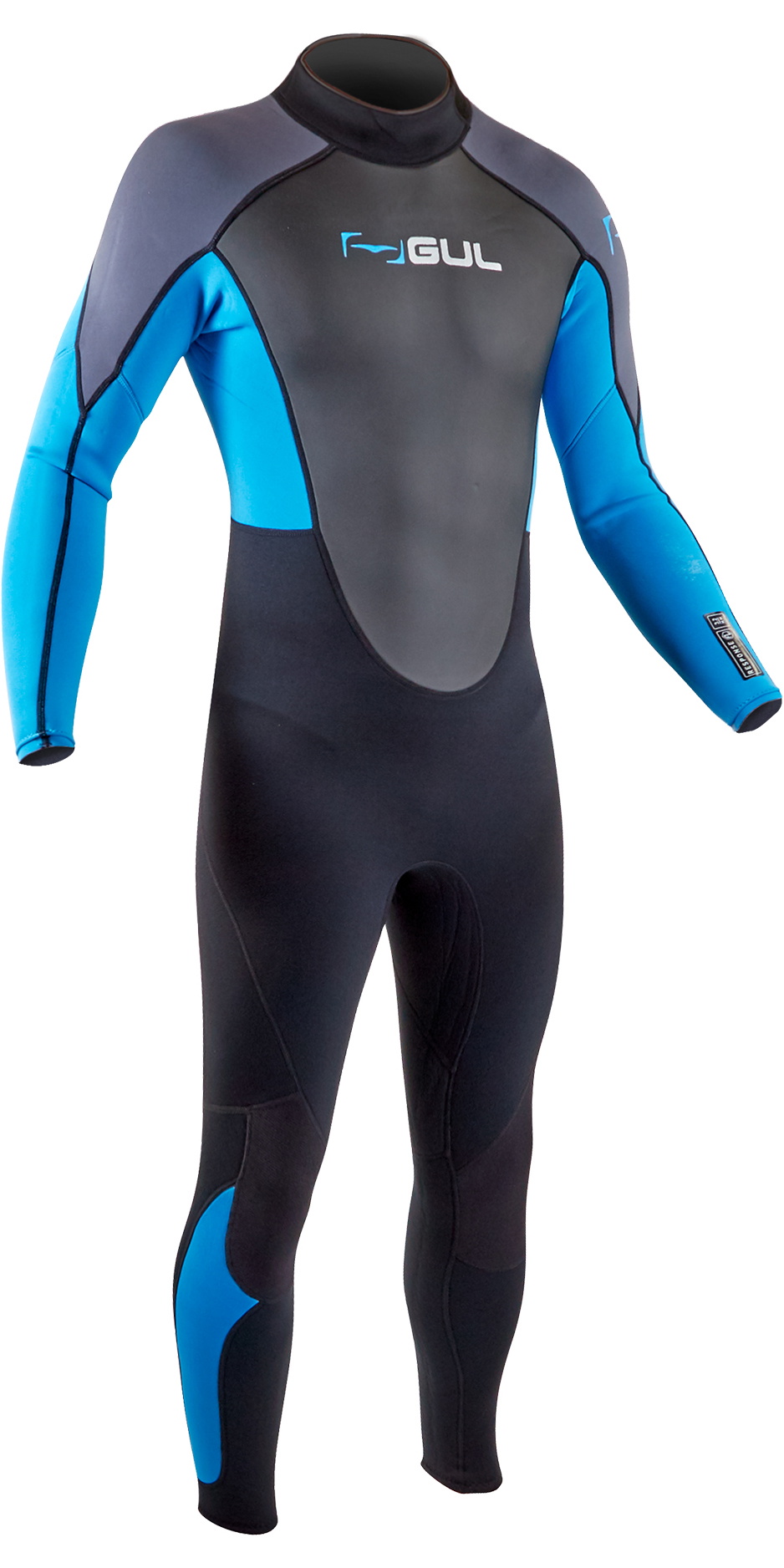 2020 GUL Mens Response 3/2mm Back Zip Wetsuit RE1321-B7 - Black / Blue ...