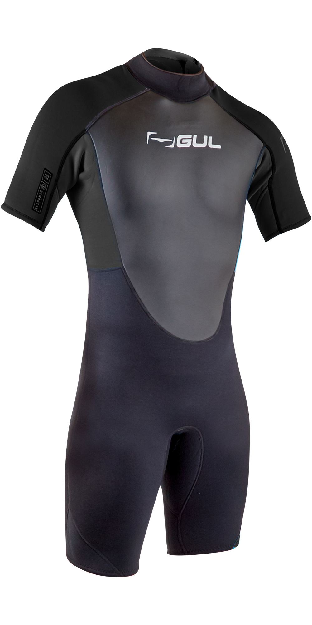 2020 GUL Mens Response 3/2mm Back Zip Shorty Wetsuit RE3319-B7 - Black ...