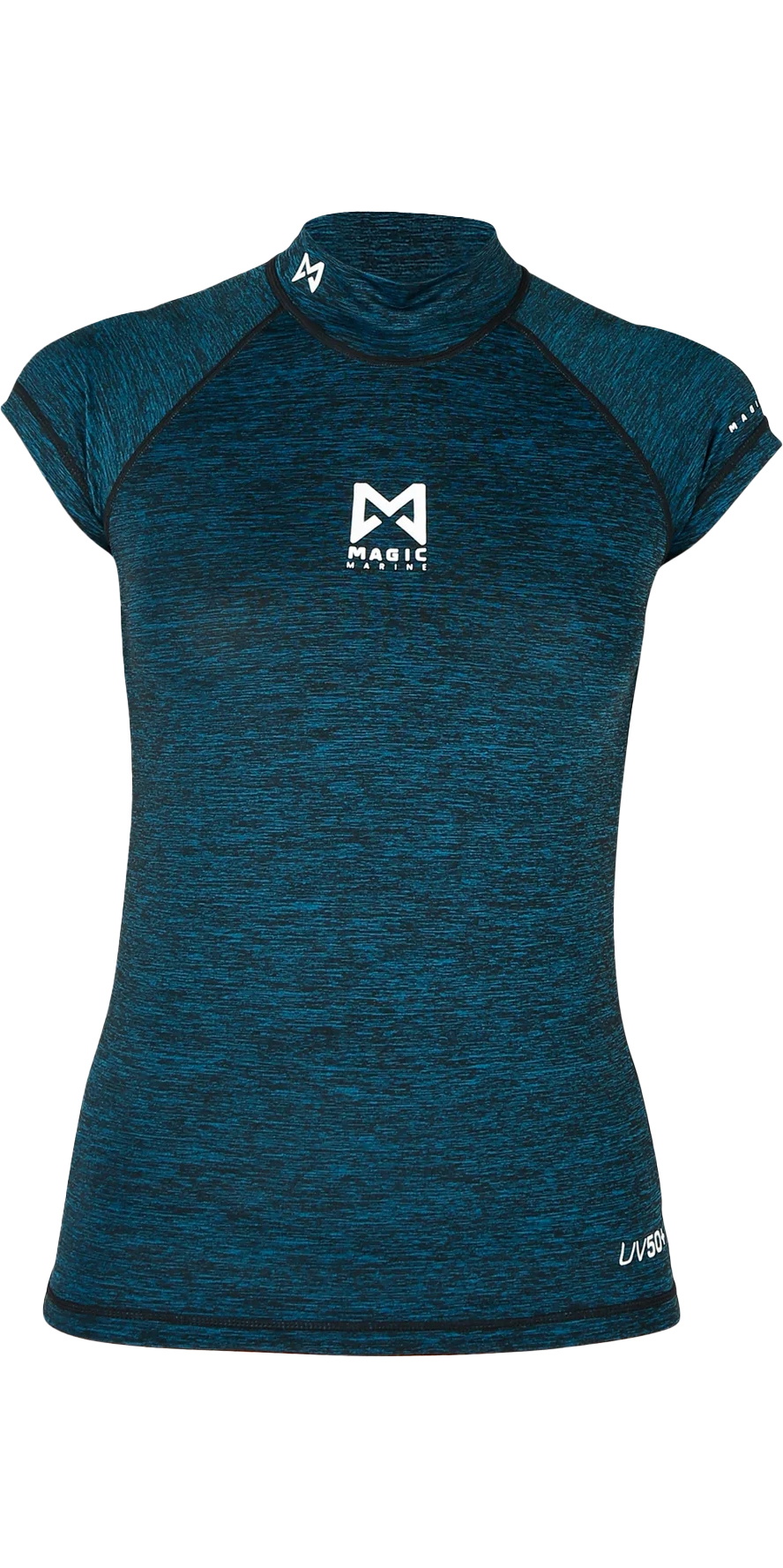 Magic Marine Womens Cube Short Sleeve Rash Vest MM081012 - Dark Blue ...