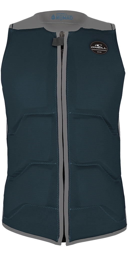 2024 O'Neill Mens Nomad Comp Impact Vest 5491EU - Cadet Blue / Gunmetal ...