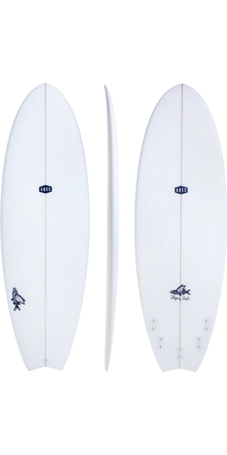 2025 AQSS Flying Fish Clearskin Funboard 13047 - White - Boardsports ...