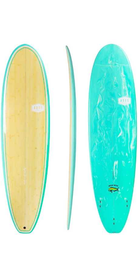 2024 AQSS Mahi Mahi Teal Mini Mal Board 12520 - Wood - Boardsports ...