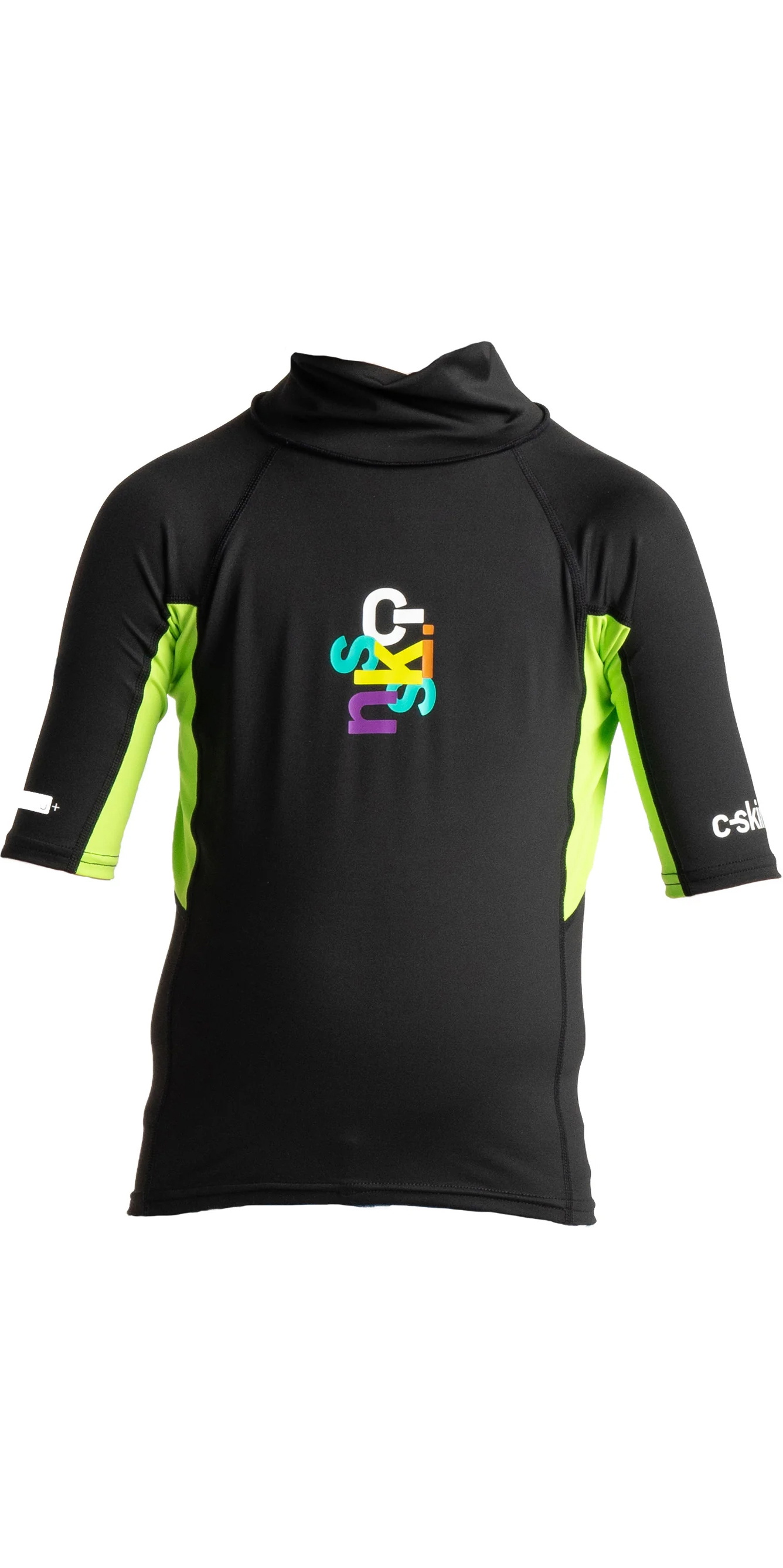 C-Skins Junior Rash X Short Sleeve Rash Vest C-LYSSJ - Black / Lime ...