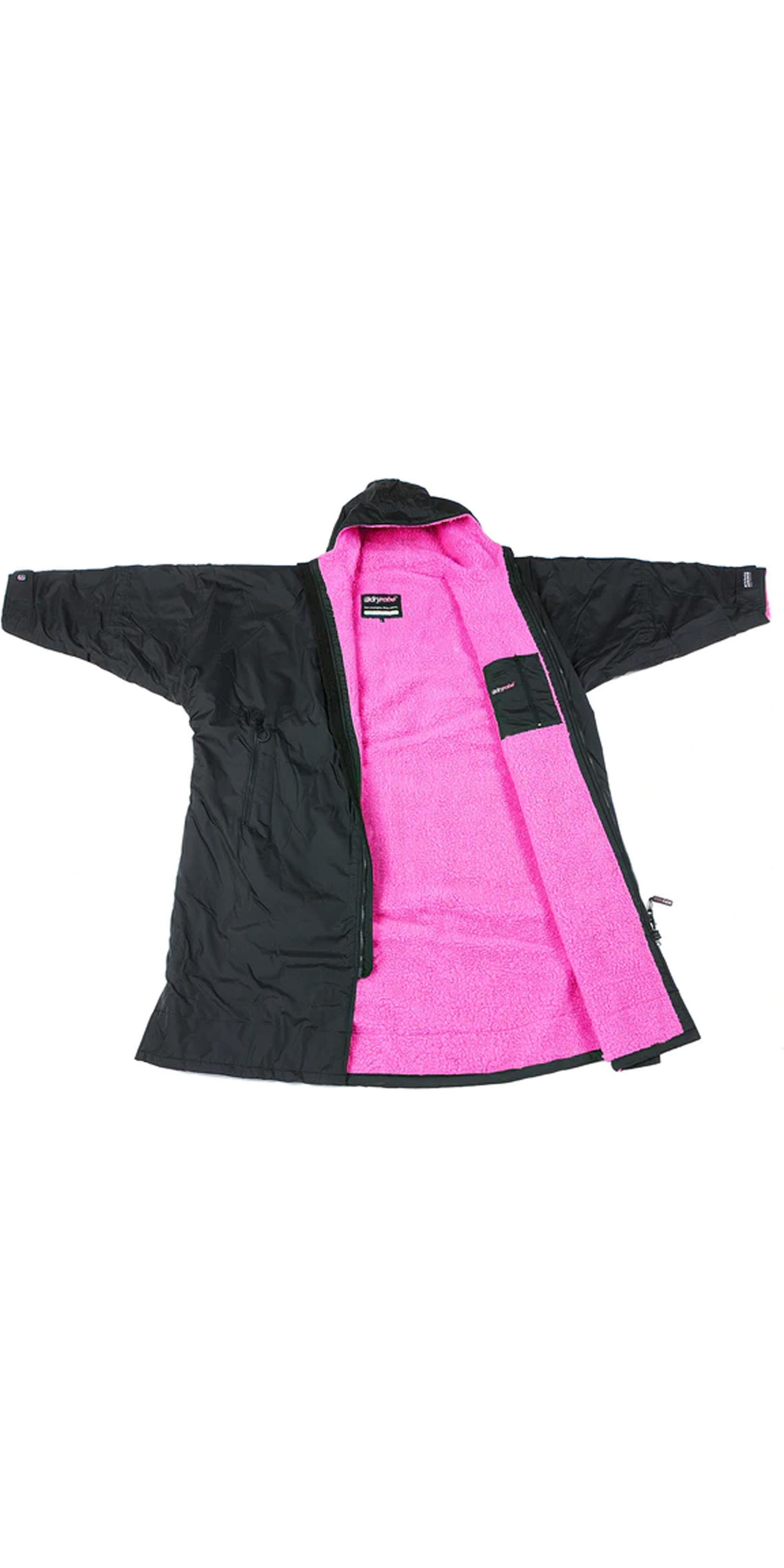 2026 Dryrobe Advance Long Sleeve Changing Robe V3 DALSV3 - Black / Pink ...