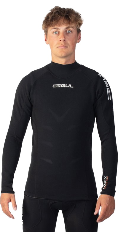 2024 Gul Mens Code Zero 1mm Thermo Top AC0057/C2 - Black - Wetsuit Tops ...