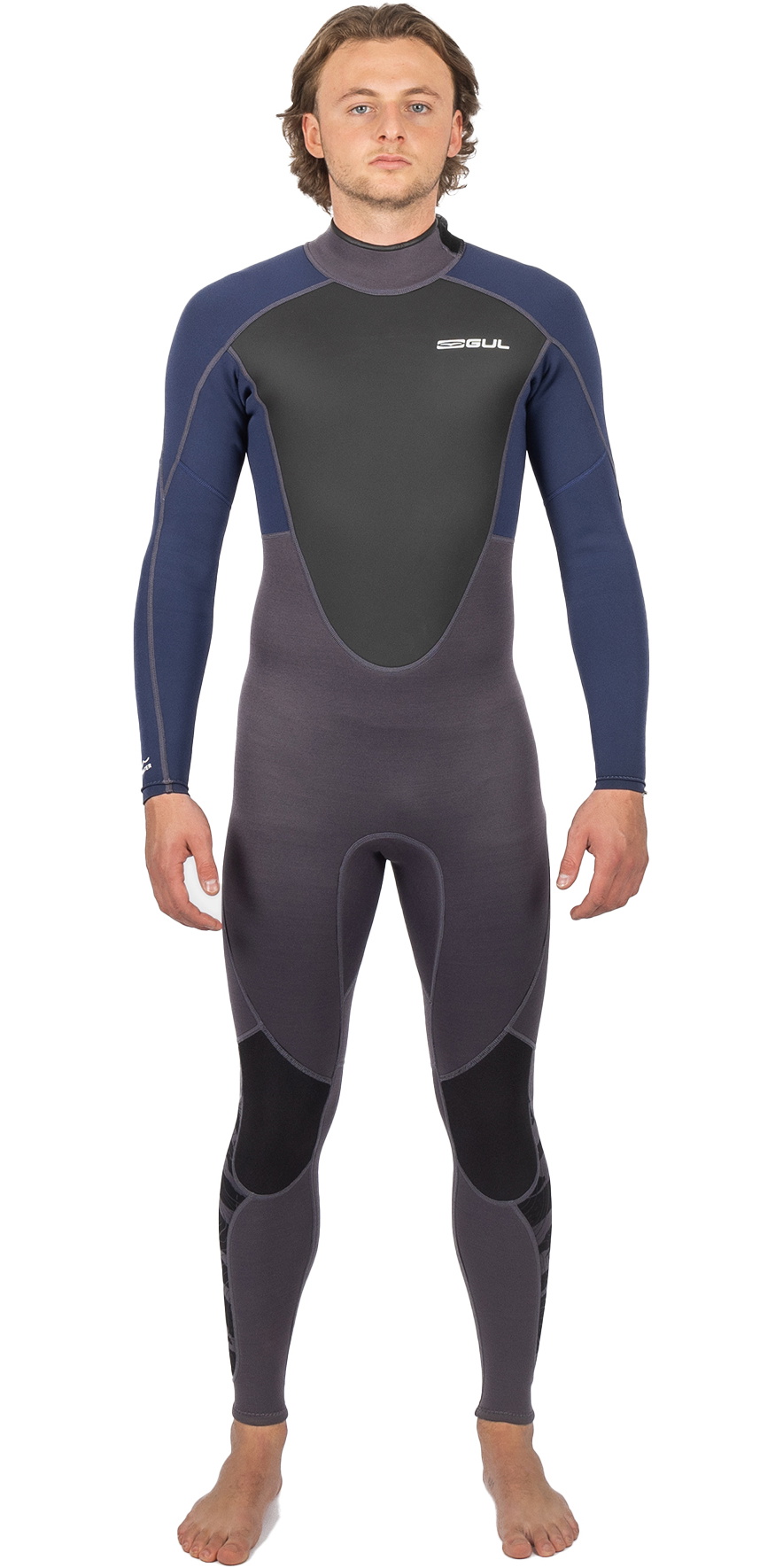 2026 Gul Mens Response 3/2mm Flatlock Back Zip Wetsuit RE1321-C1 - Grey ...