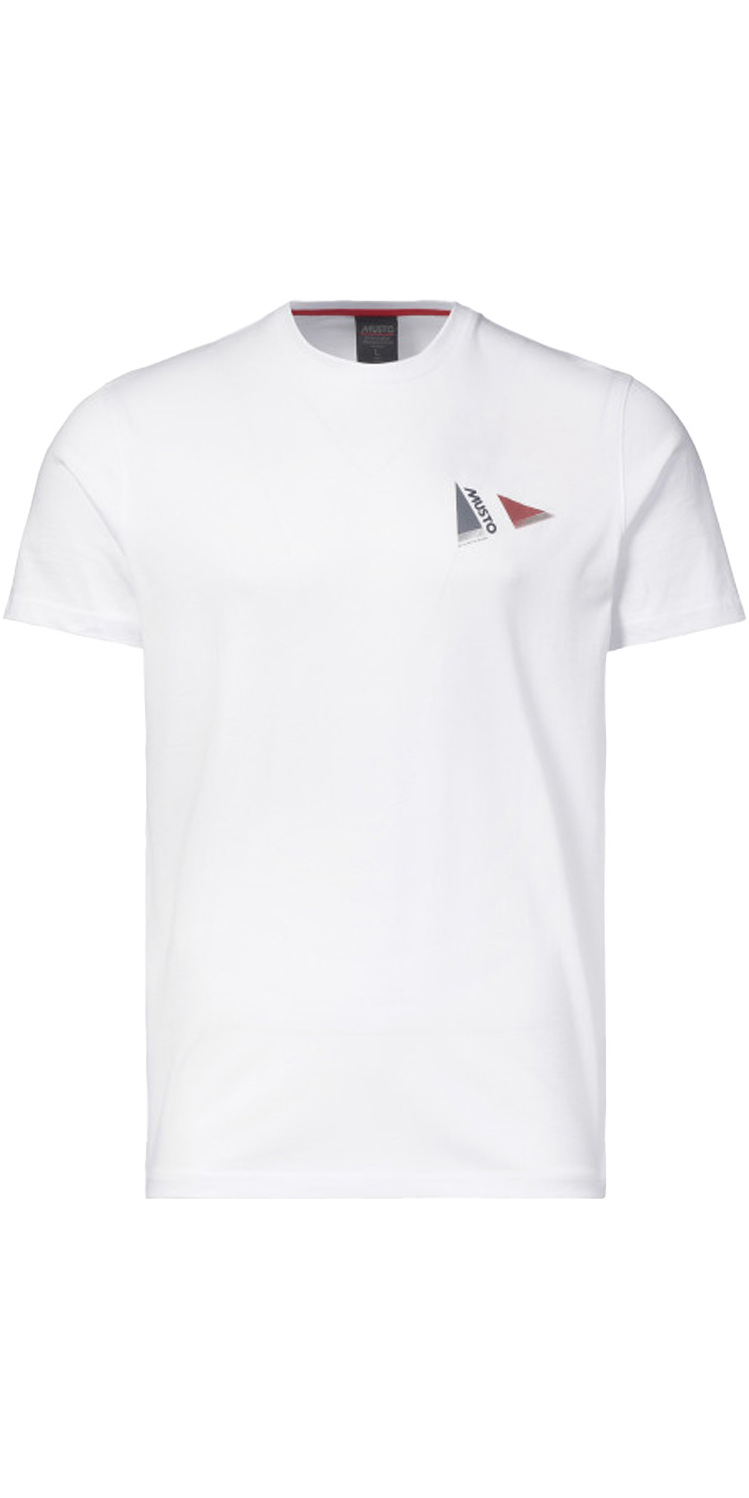 2023 Musto Mens Corsica Short Sleeve T-Shirt 82523 - White - Sailing ...
