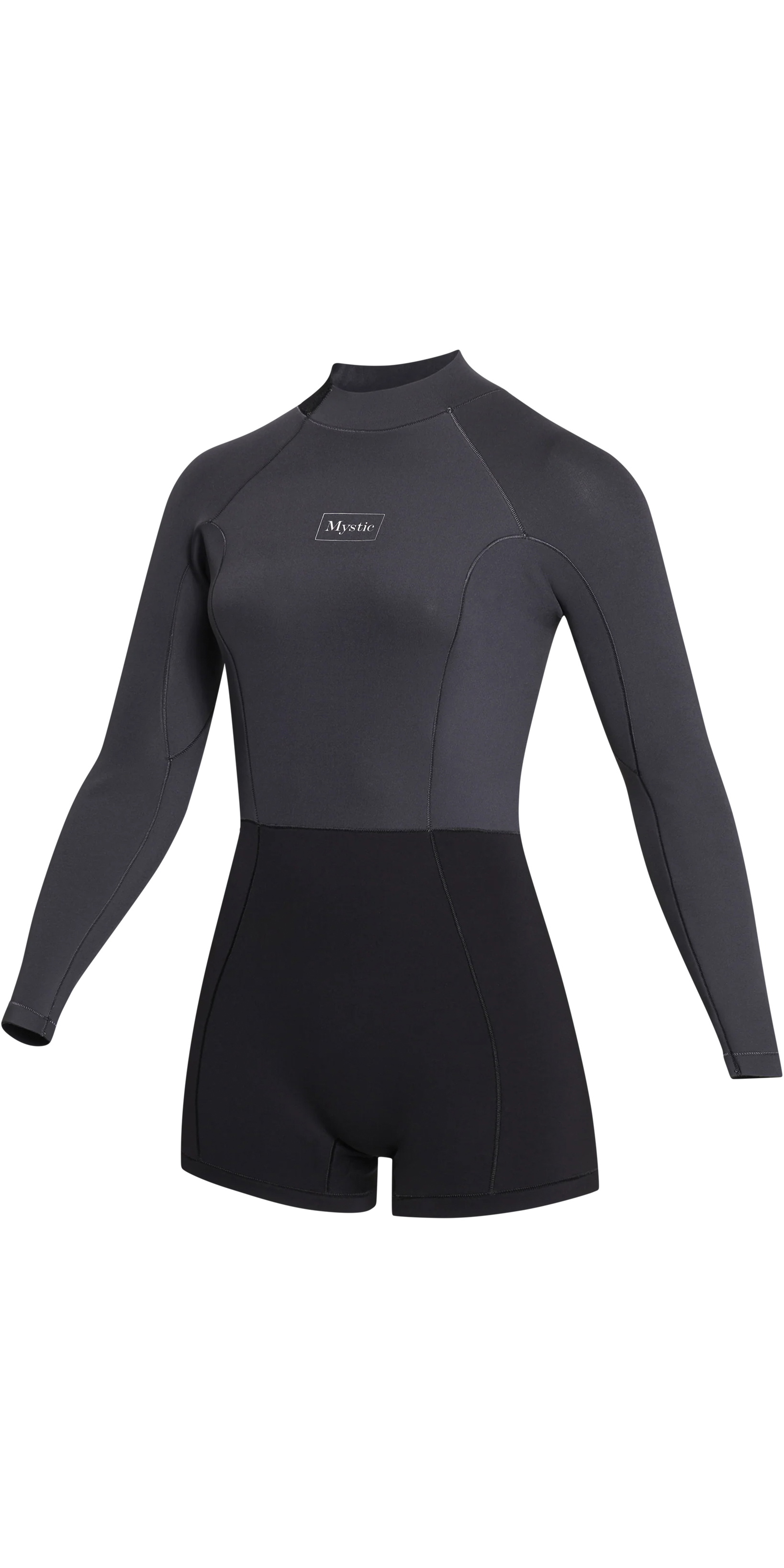 Mystic Womens Lunar 2mm Long Sleeve Back Zip Shorty Wetsuit 35000 ...