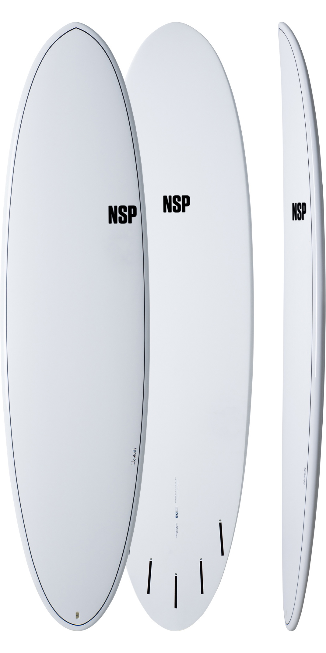 2025 NSP Elements HDT Fun Surfboard NEFN09 - White - Boardsports ...