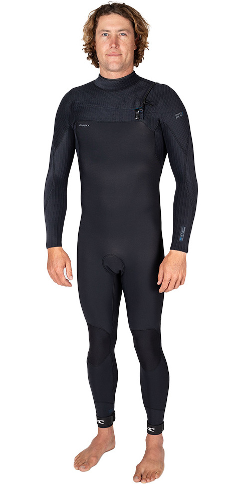 2024 O'Neill Mens Hyperfreak Wind 3/2mm Chest Zip Wetsuit 5605 - Black ...