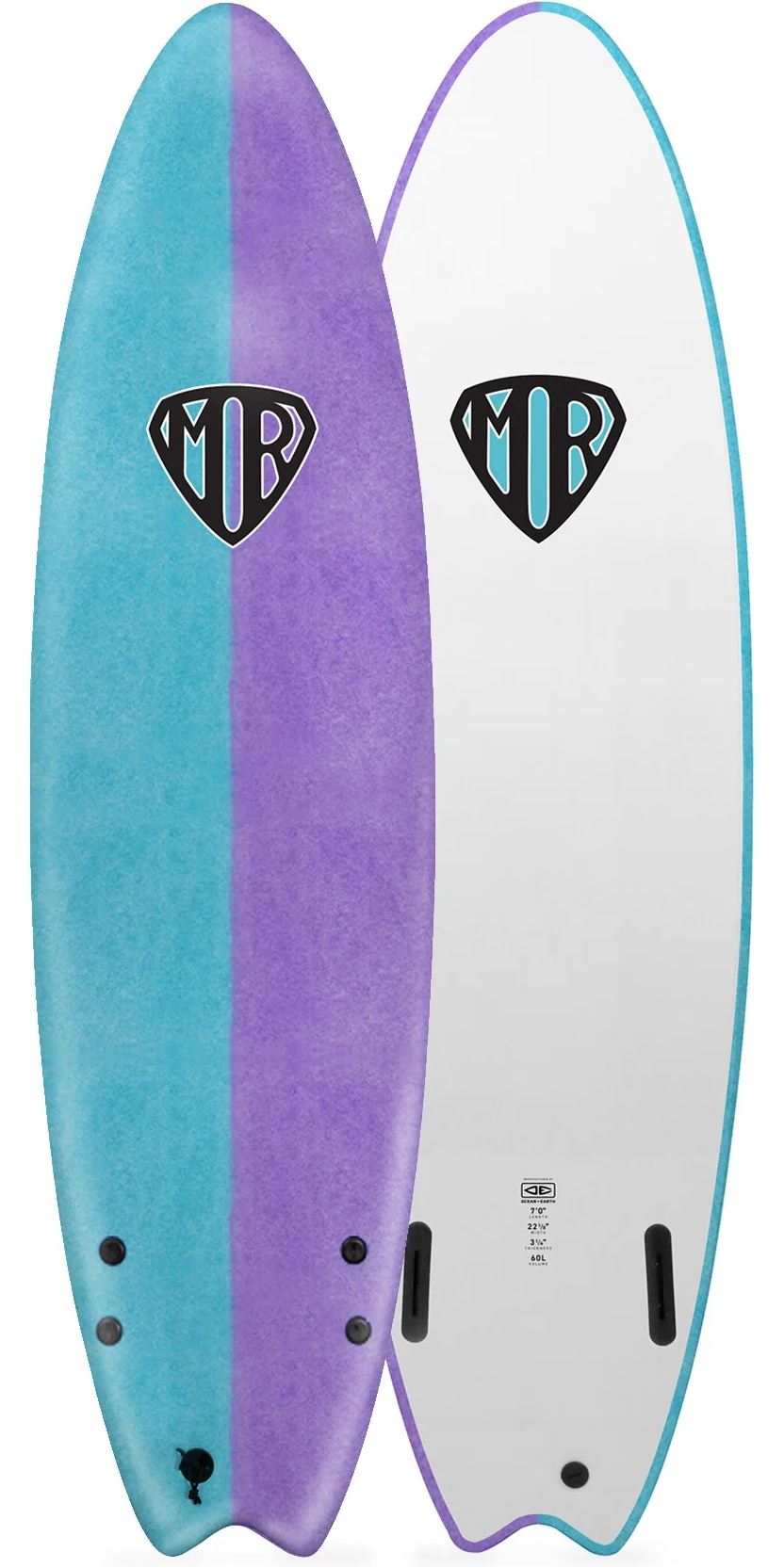 2026 Ocean and Earth Mr Ezi Rider Twin Fin Surfboard OESEMRV - Violet ...