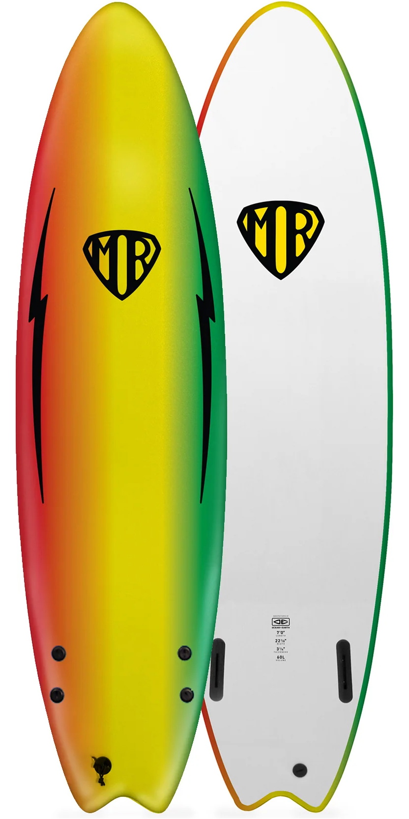 2026 Ocean and Earth Mr Spray Ezi Rider Twin Fin Surfboard OESEMRS ...