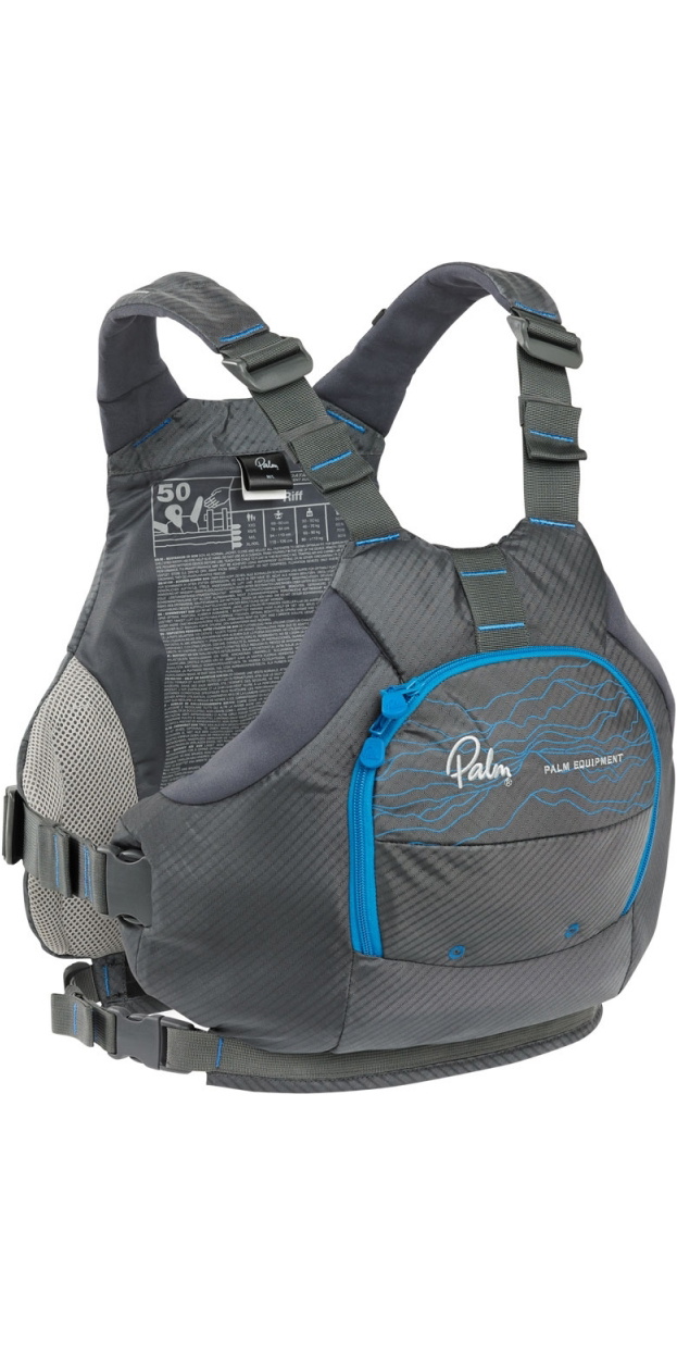 2025 Palm Riff PFD Buoyancy Aid 12752 - Jet Grey - Canoe & Kayak ...