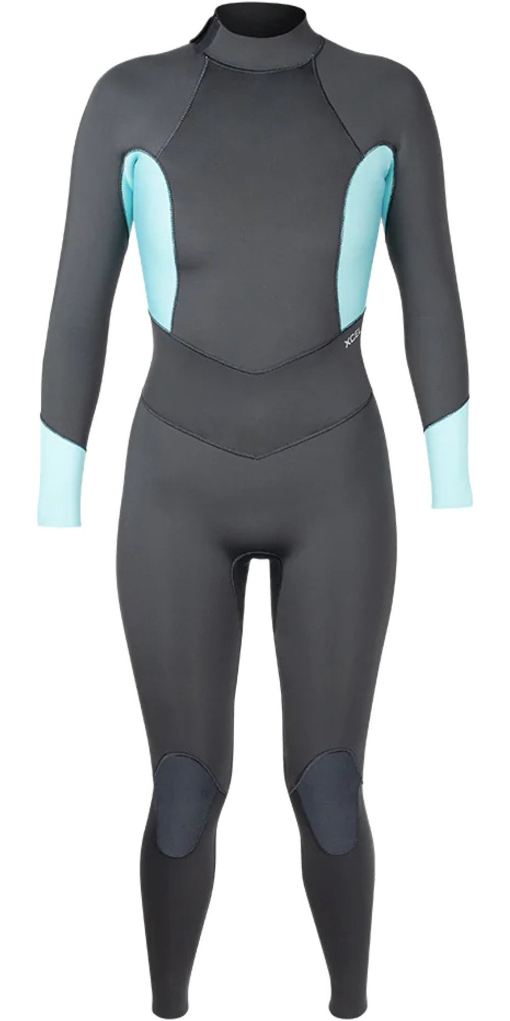 Xcel Womens Axis 4/3mm Back Zip Wetsuit WN43AXG0G - Graphite / Glacier ...