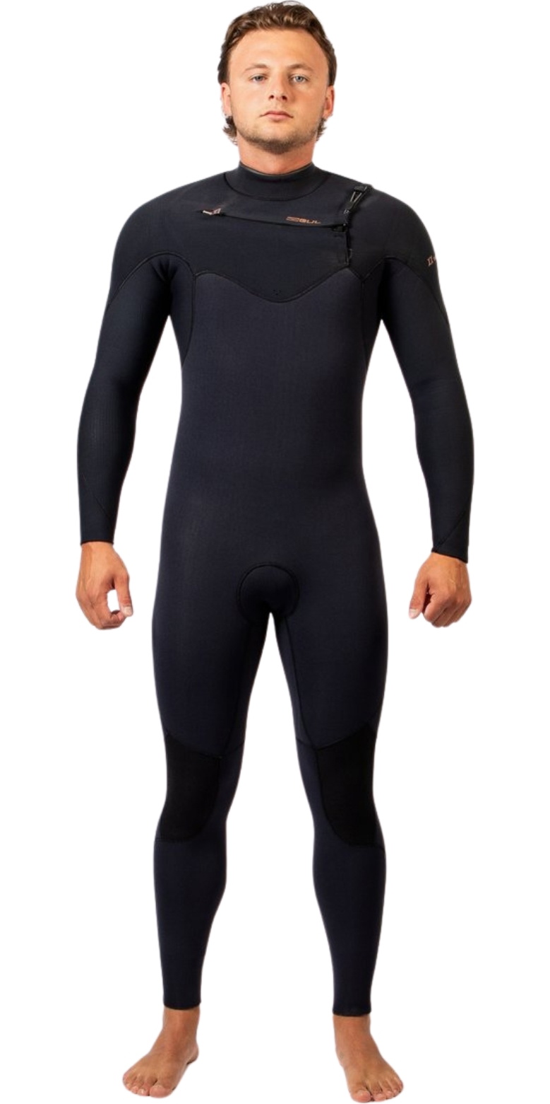 2026 Gul Mens Viper 3/2mm Yamamoto Chest Zip Wetsuit VR1223 - Black ...