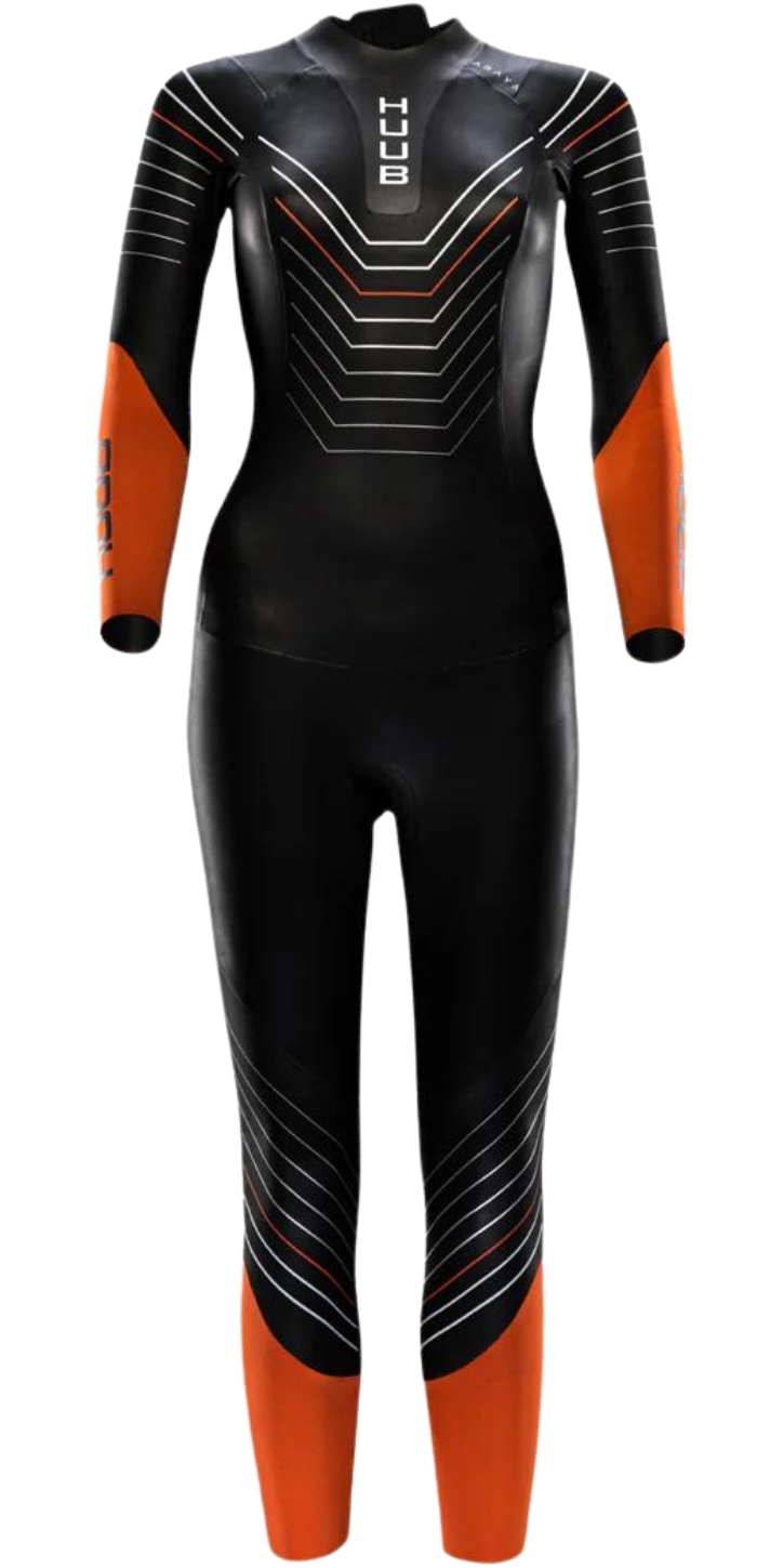 2025 Huub Womens Araya Wetsuit ARAYAW - Black / Orange - Swimming ...