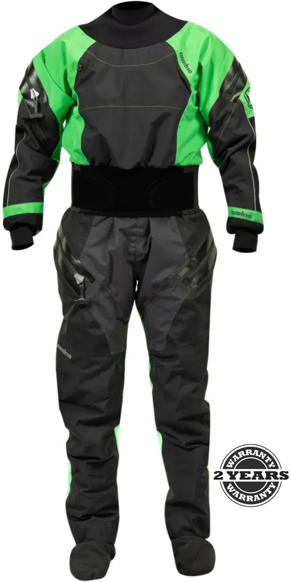 2026 Nookie Womens Fusion Latex Drysuit DR60 - Black / Green - Drysuits ...