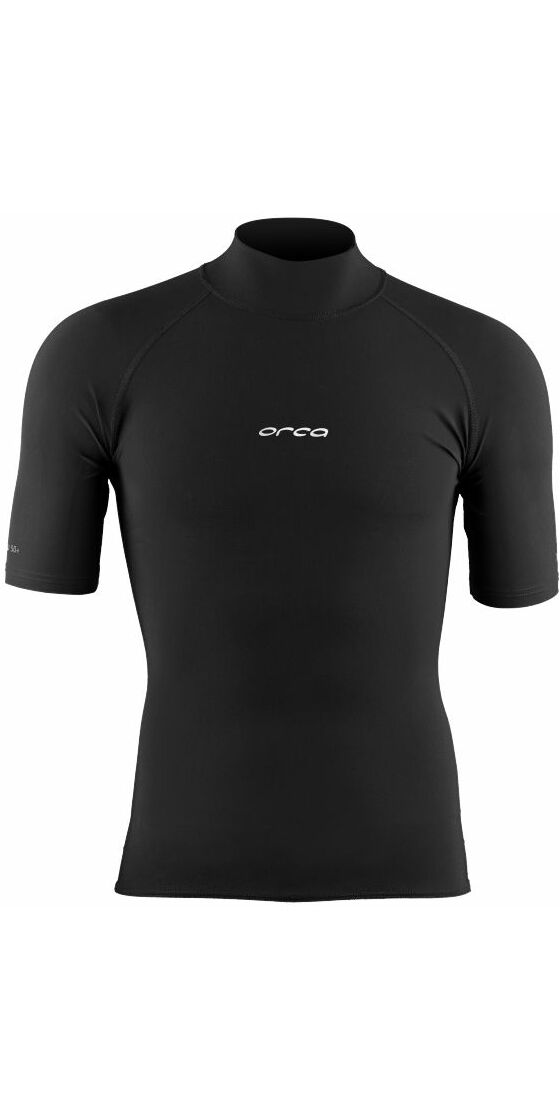 2024 Orca Mens Tango Short Sleeve Rash Vest MAA5 - Black - Wetsuits ...