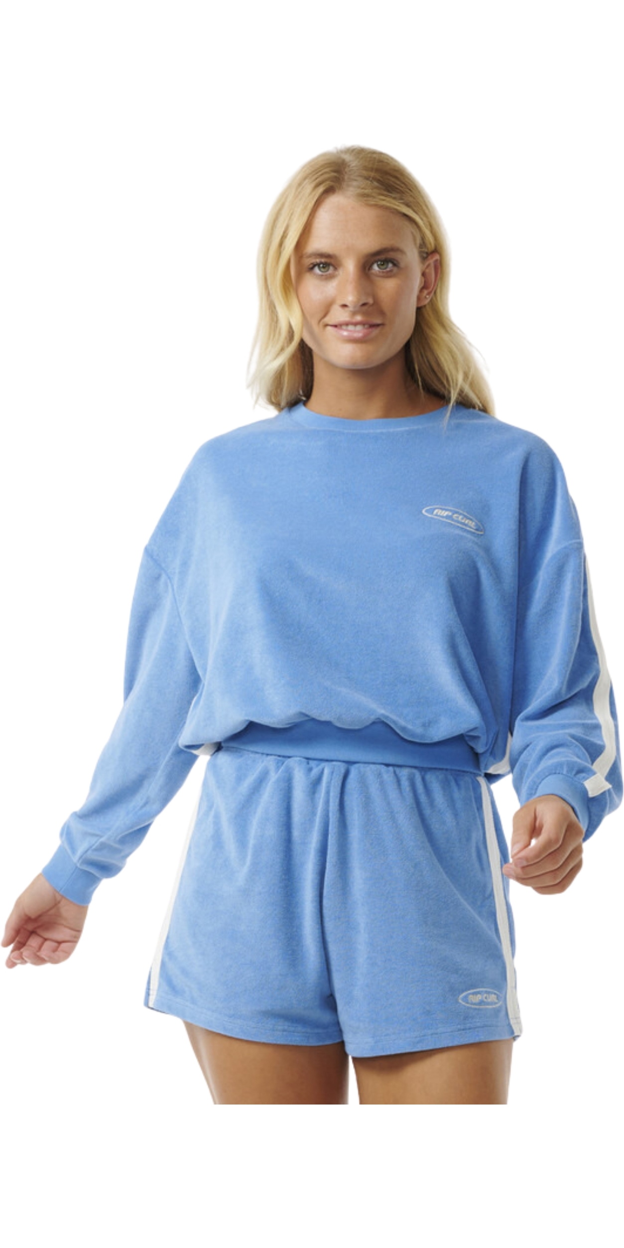 2024 Rip Curl Womens High Tide Terry Crew 076WFL - Bright Blue ...