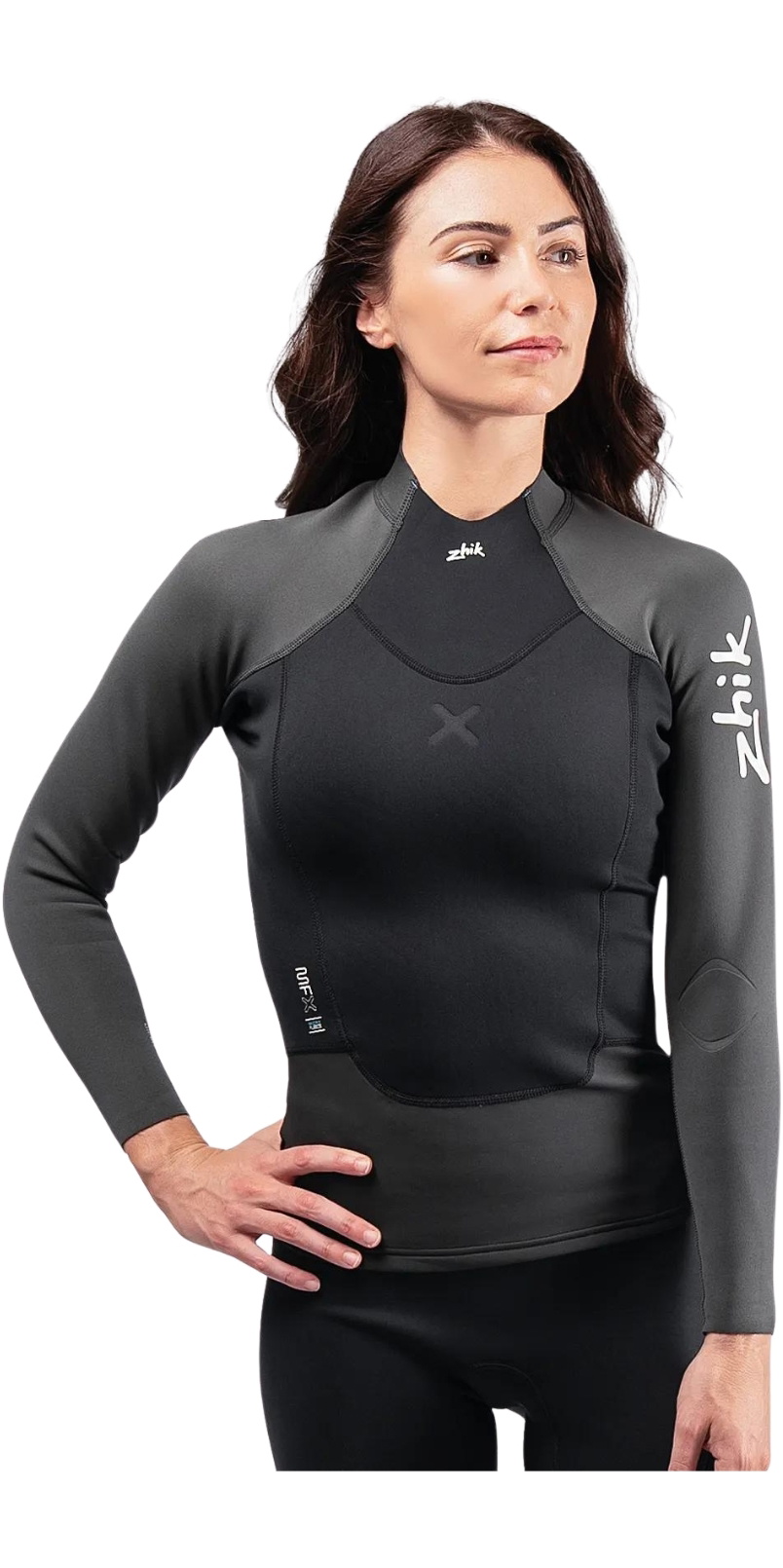 Zhik Womens Microfleece X Neoprene Wetsuit Top DTP-0580-BLK - Black ...