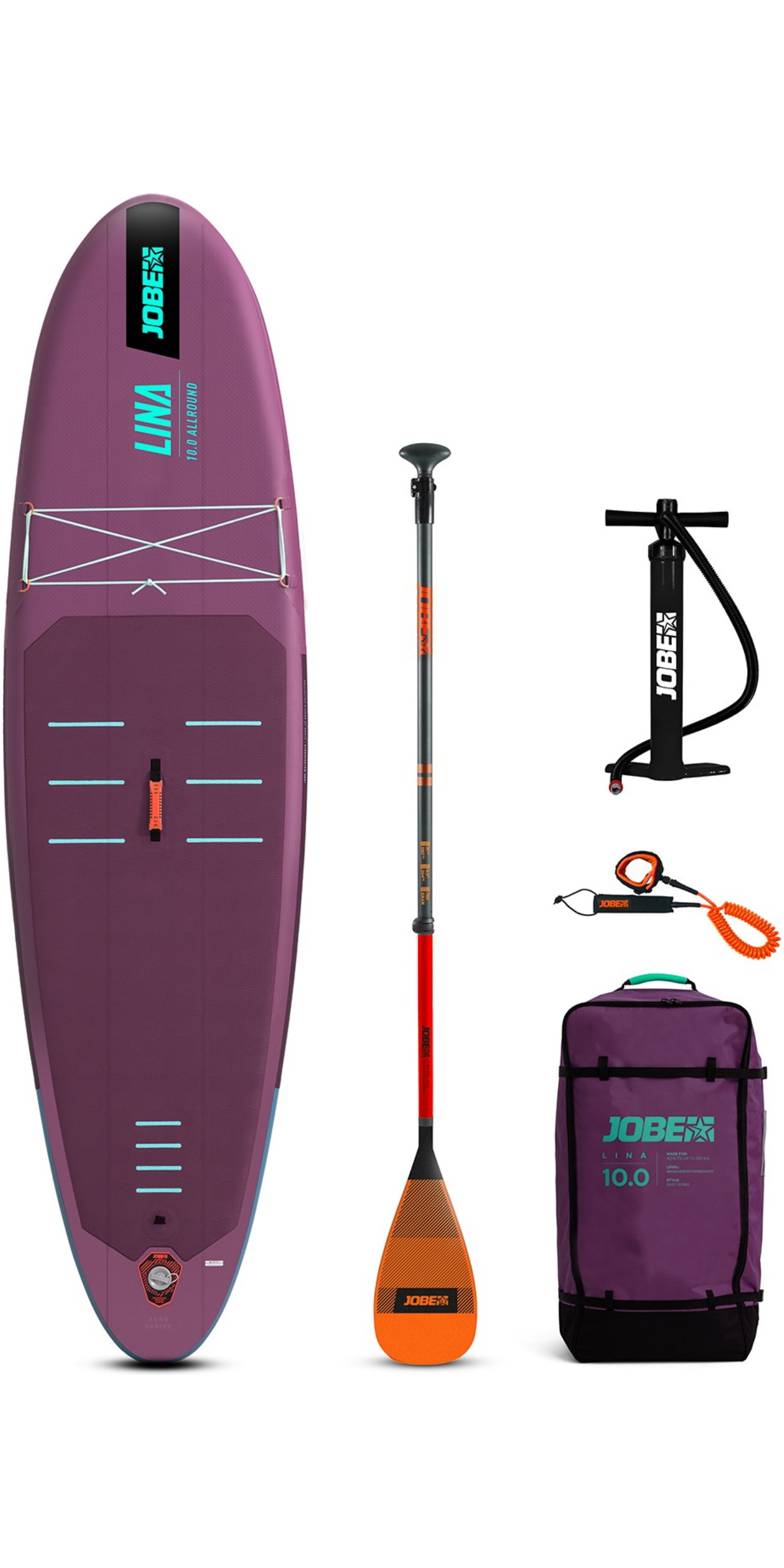 2025 Jobe Aero Lina 10'0 SUP Board Package 486425003 - Pink ...