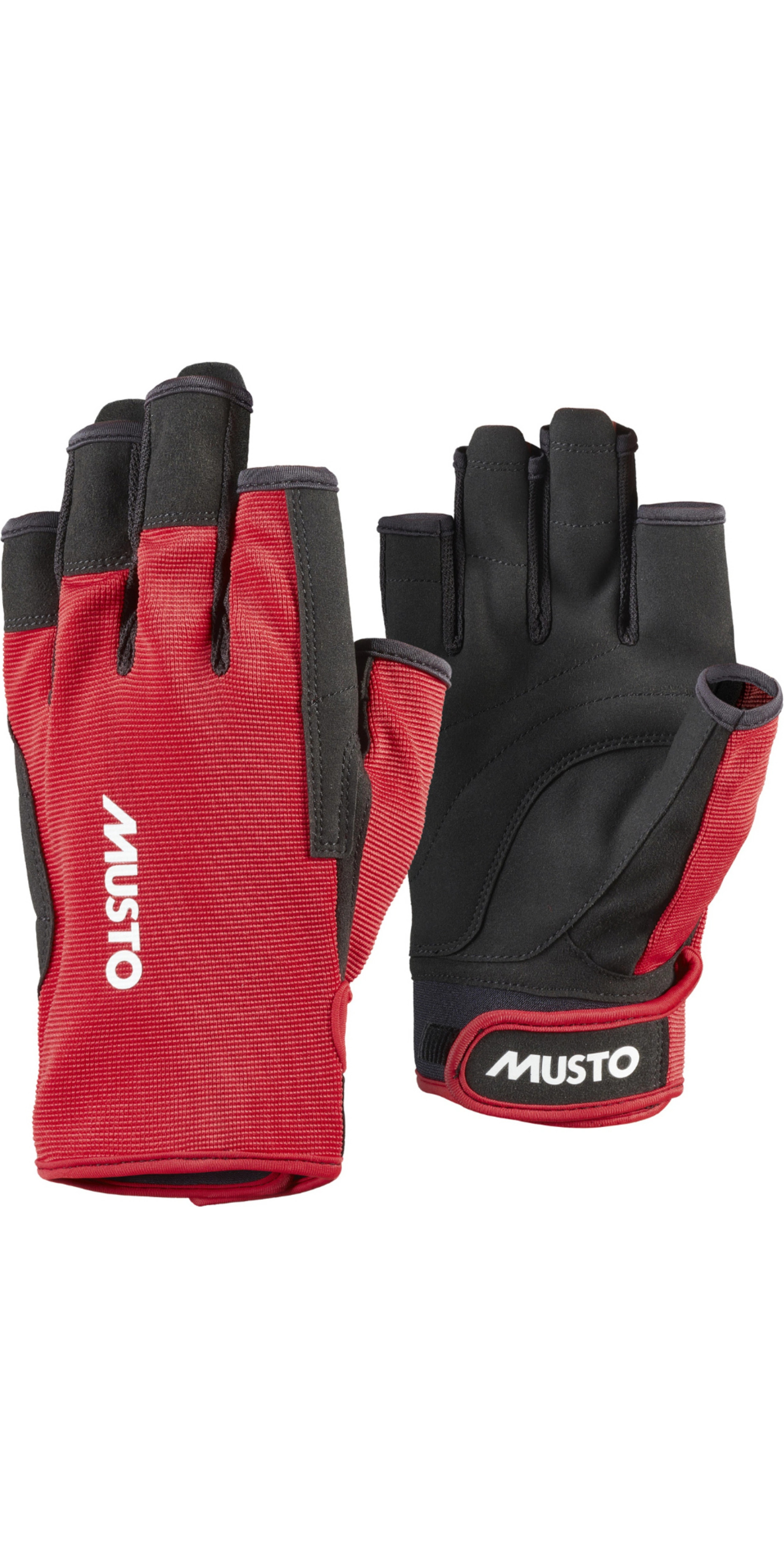 2025 Musto Essential Sailing Short Finger Gloves 2 0 86118 - True Red ...