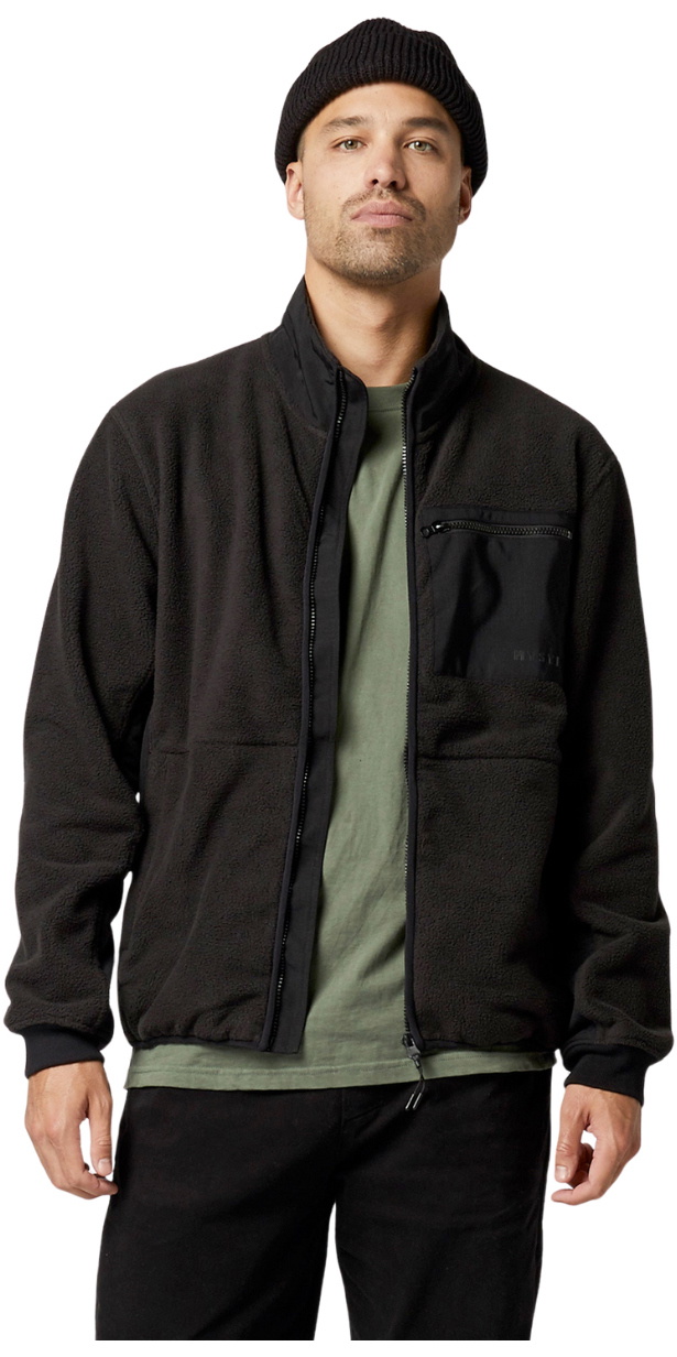 2026 Mystic Mens DTS Fleece Zip Thru Sweat 35104 260100 - Black ...