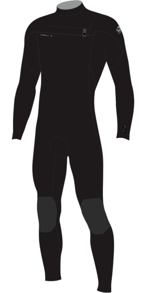 2026 O'Neill Junior Epic 4/3mm Chest Zip Wetsuit 5655 - Black ...